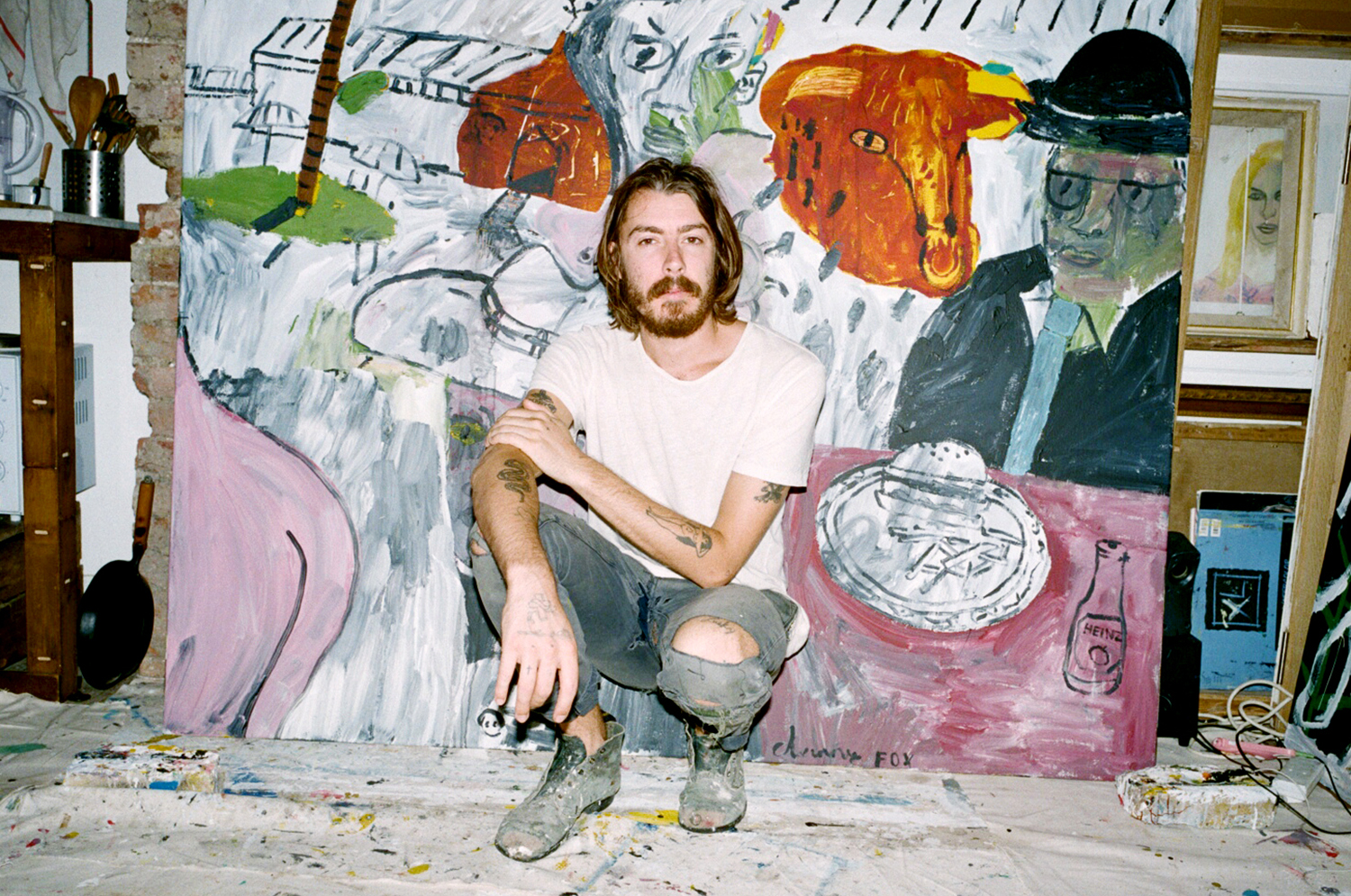 A visit to Danny Fox's studio, London - purple ART