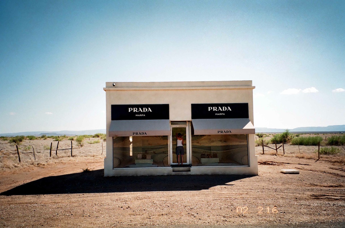 A visit to the Prada store, Marfa - purple TRAVEL