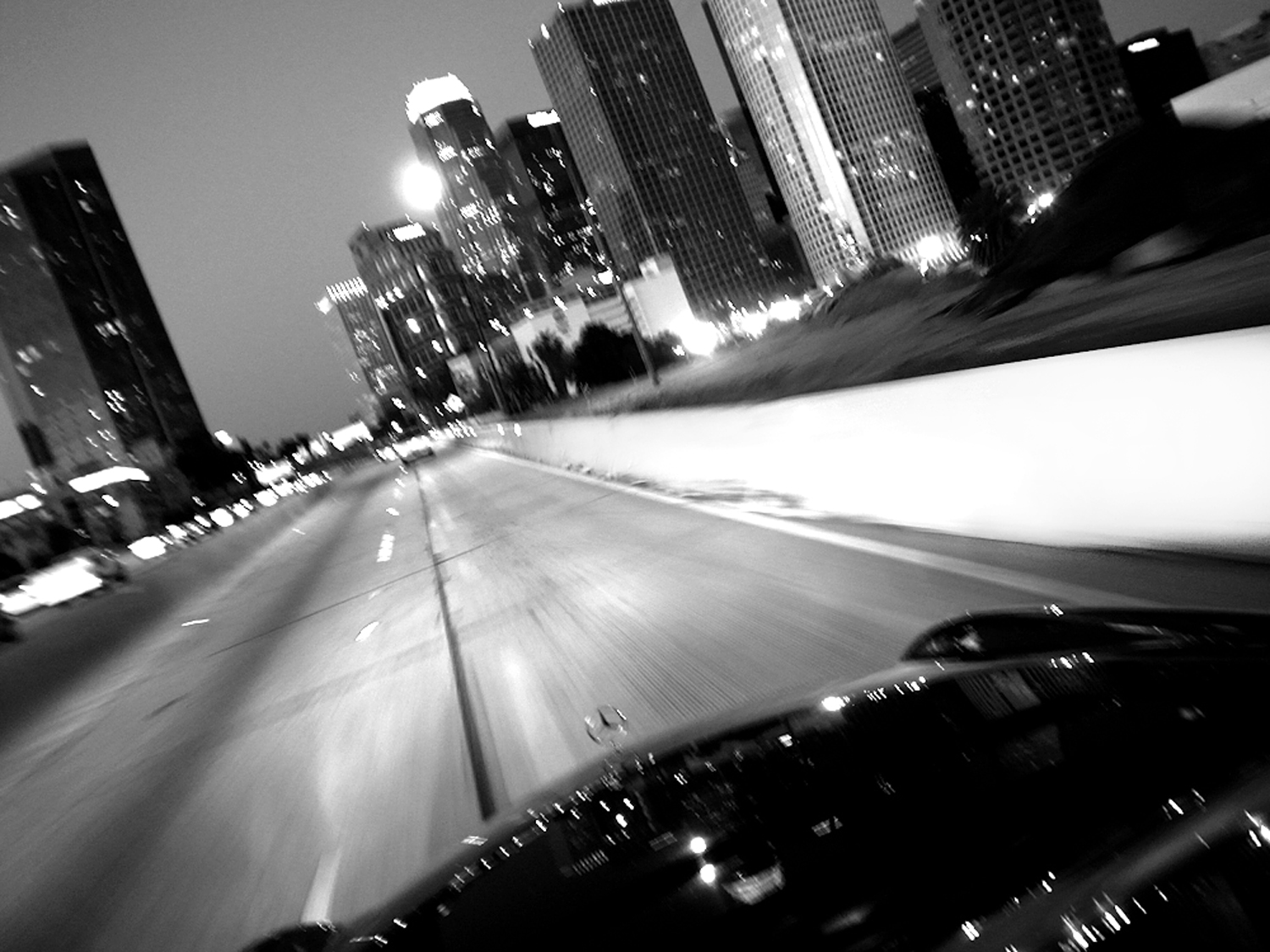The 110 Freeway on Saturday night, Los Angeles. Photo Brad Elterman ...