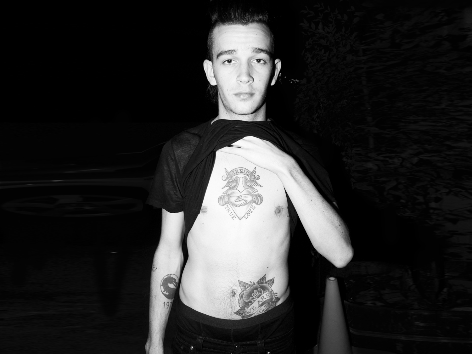 Lead singer Matt Healy from the British band The 1975, who opened ...