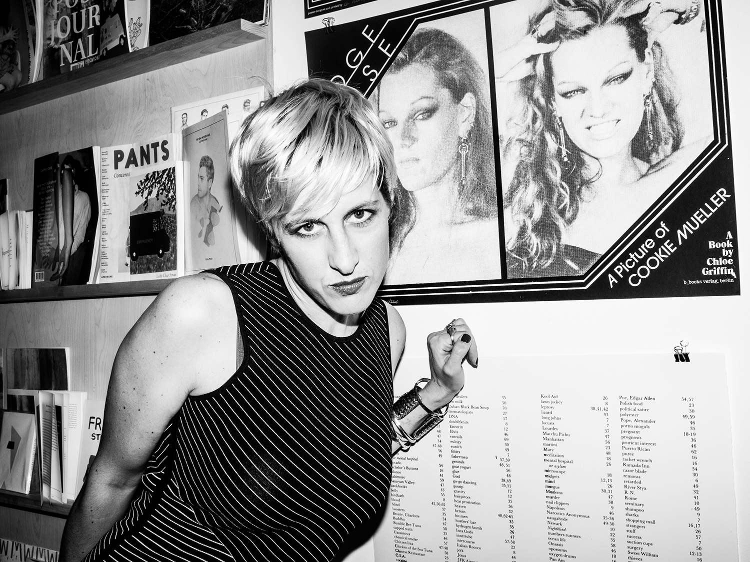Chloé Griffin's "Edgewise: A Picture of Cookie Mueller" book launch at ...