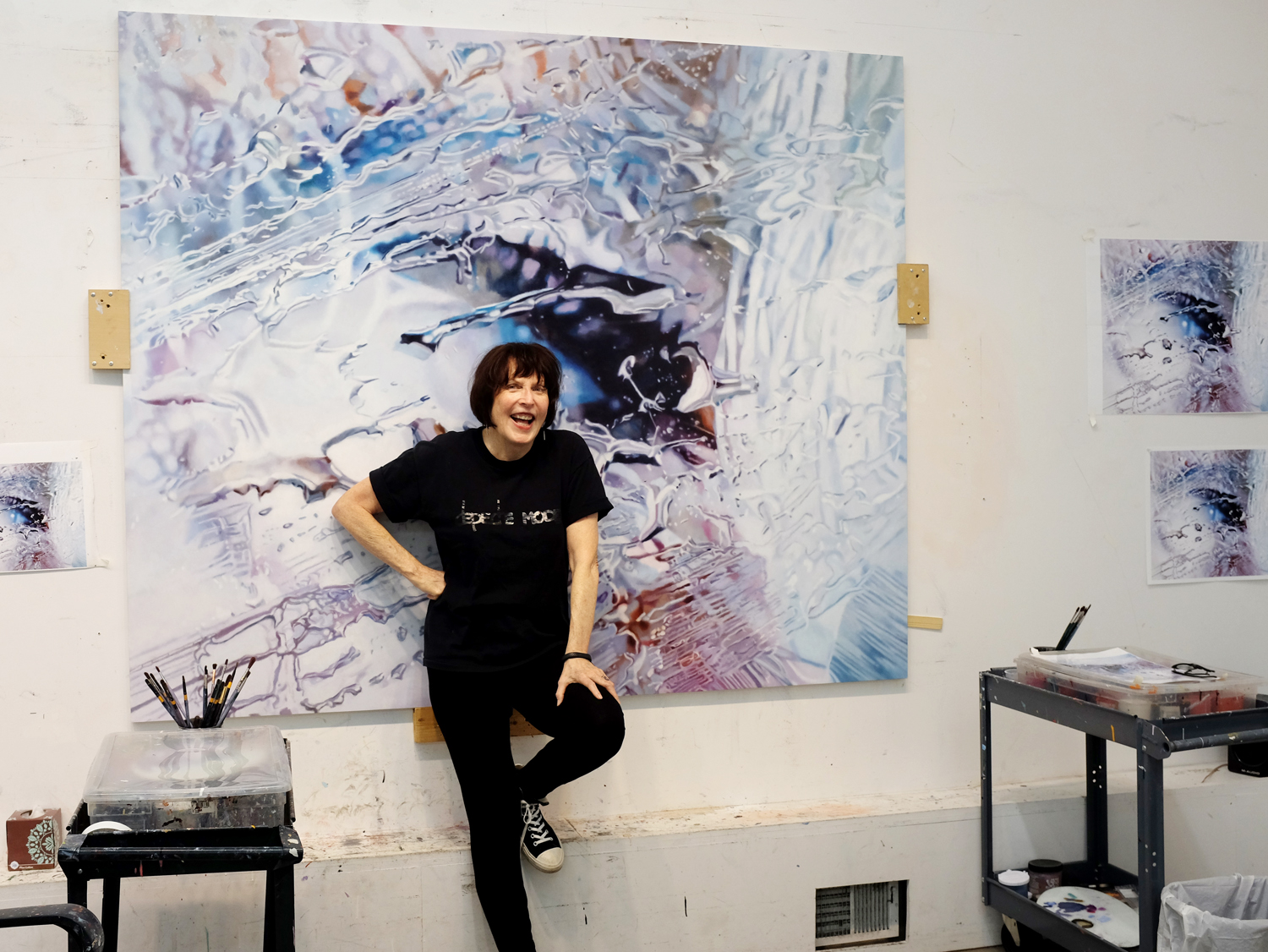 A Visit to Marilyn Minter's Studio, New York - purple ART