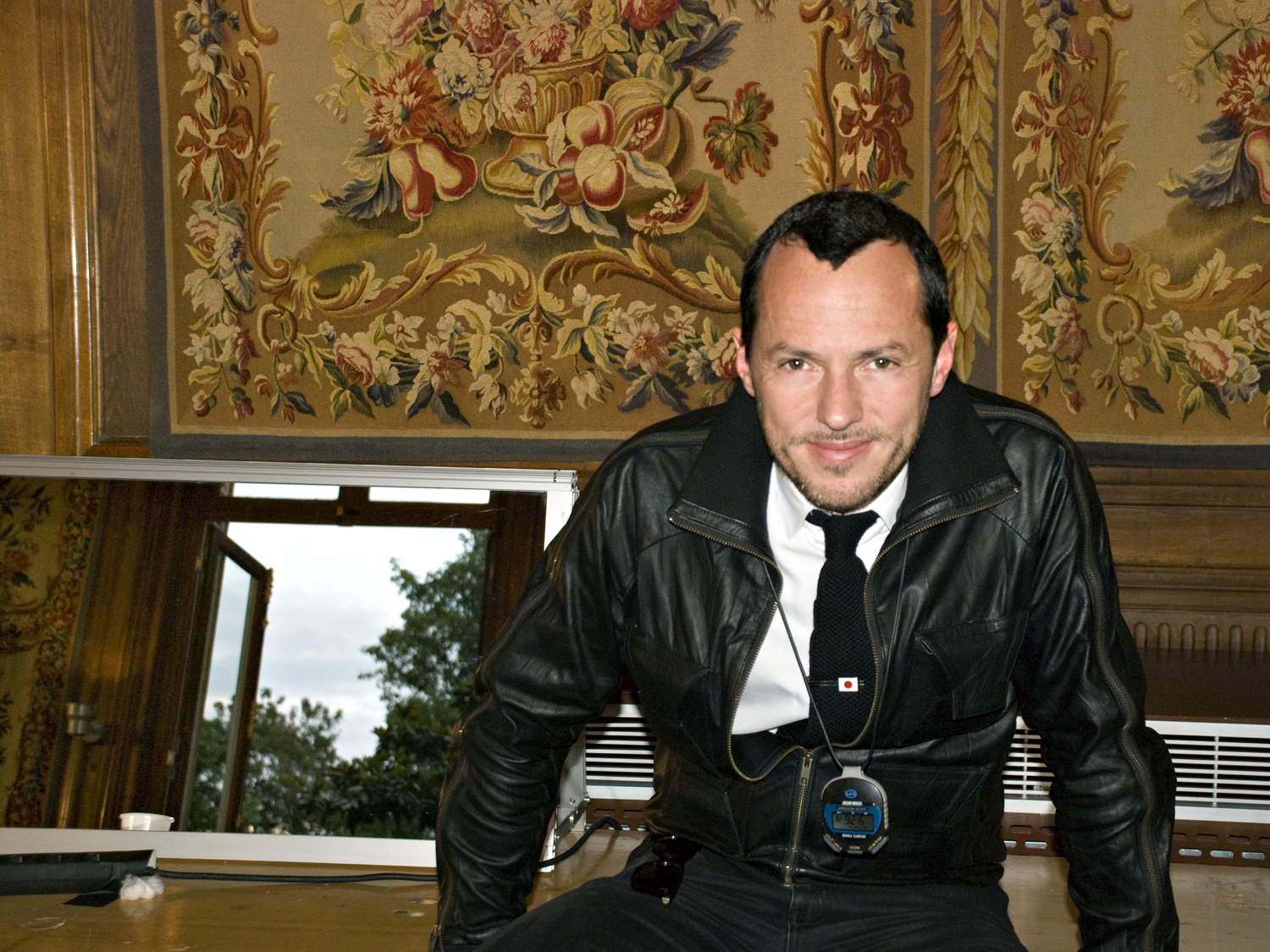 Alexandre de Betak backstage after the John Galliano Mens S/S 2012 show ...