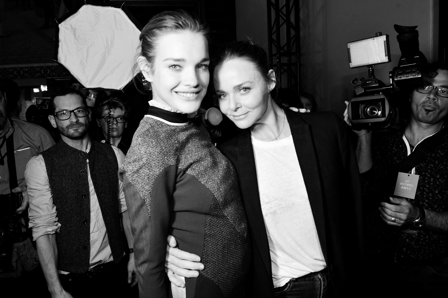 Natalia Vodianova and Stella McCartney after the Stella McCartney F/W ...