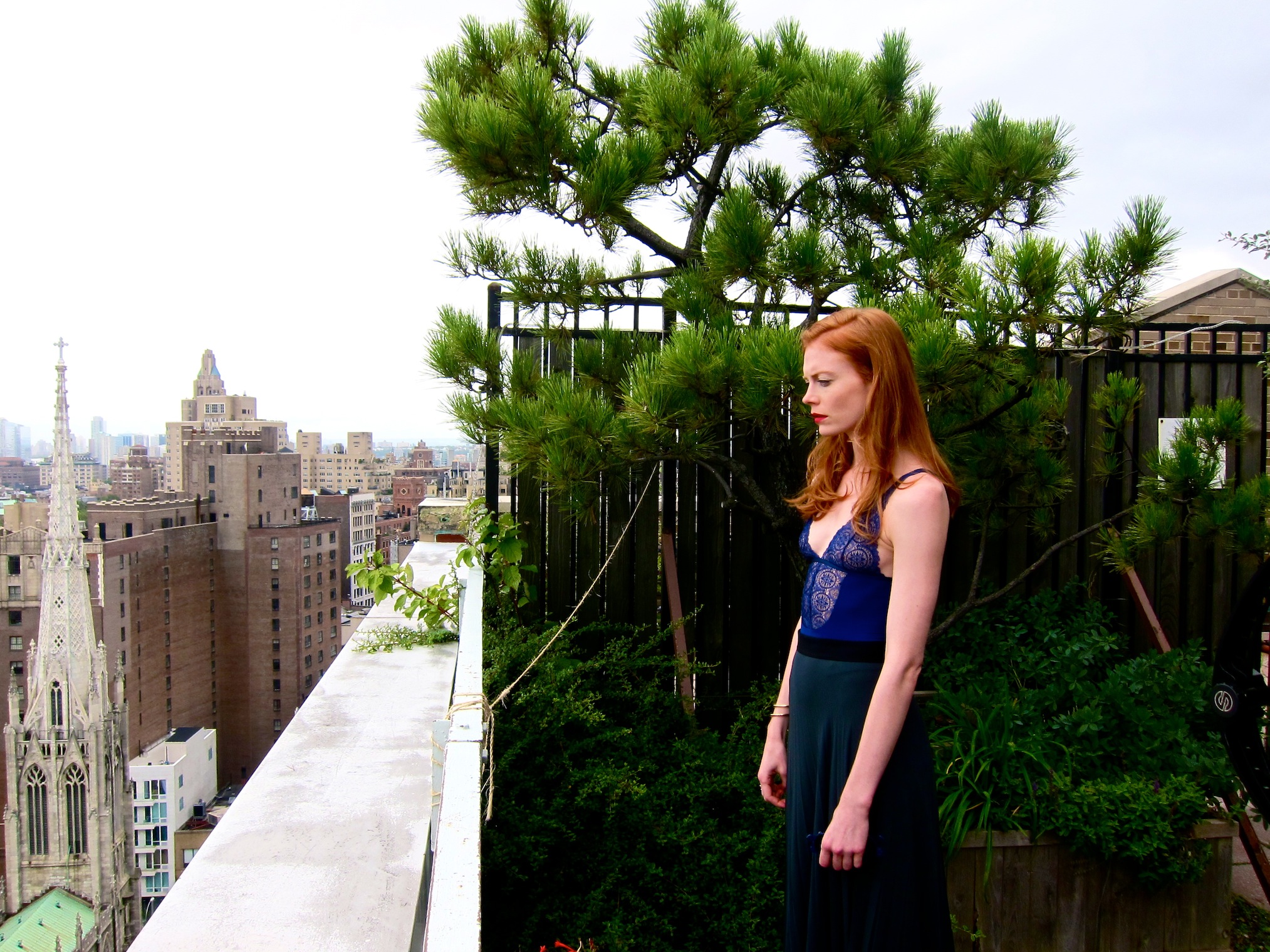 Actress Jessica Joffe pauses during our Vogue Italia interview about ...