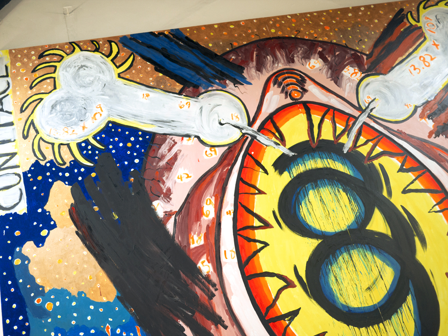 Judith Bernstein "Rising" at Studio Voltaire, London - purple ART