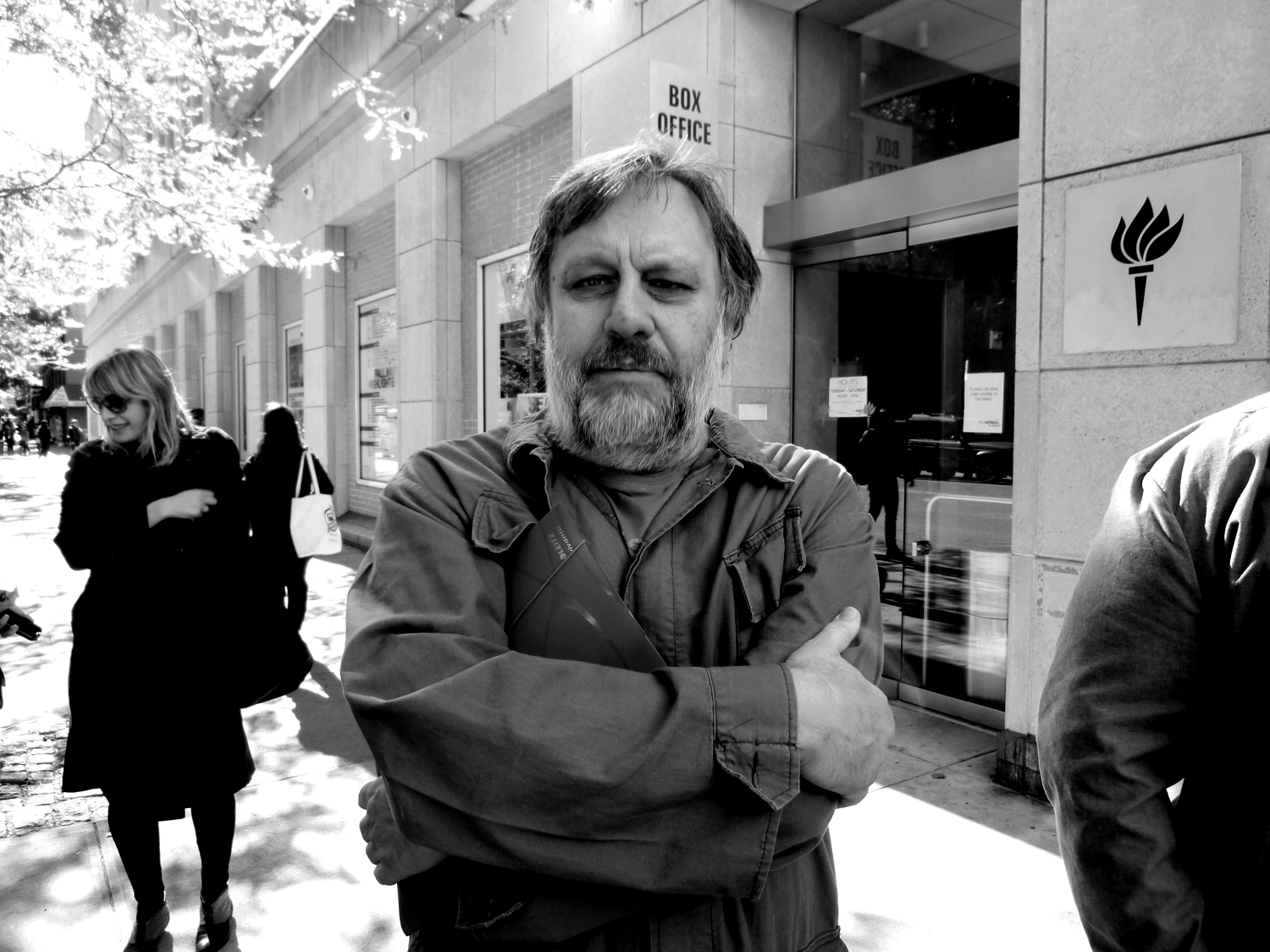 Our favorite philosopher Slavoj Zizek outside of Creative Time's Summit ...