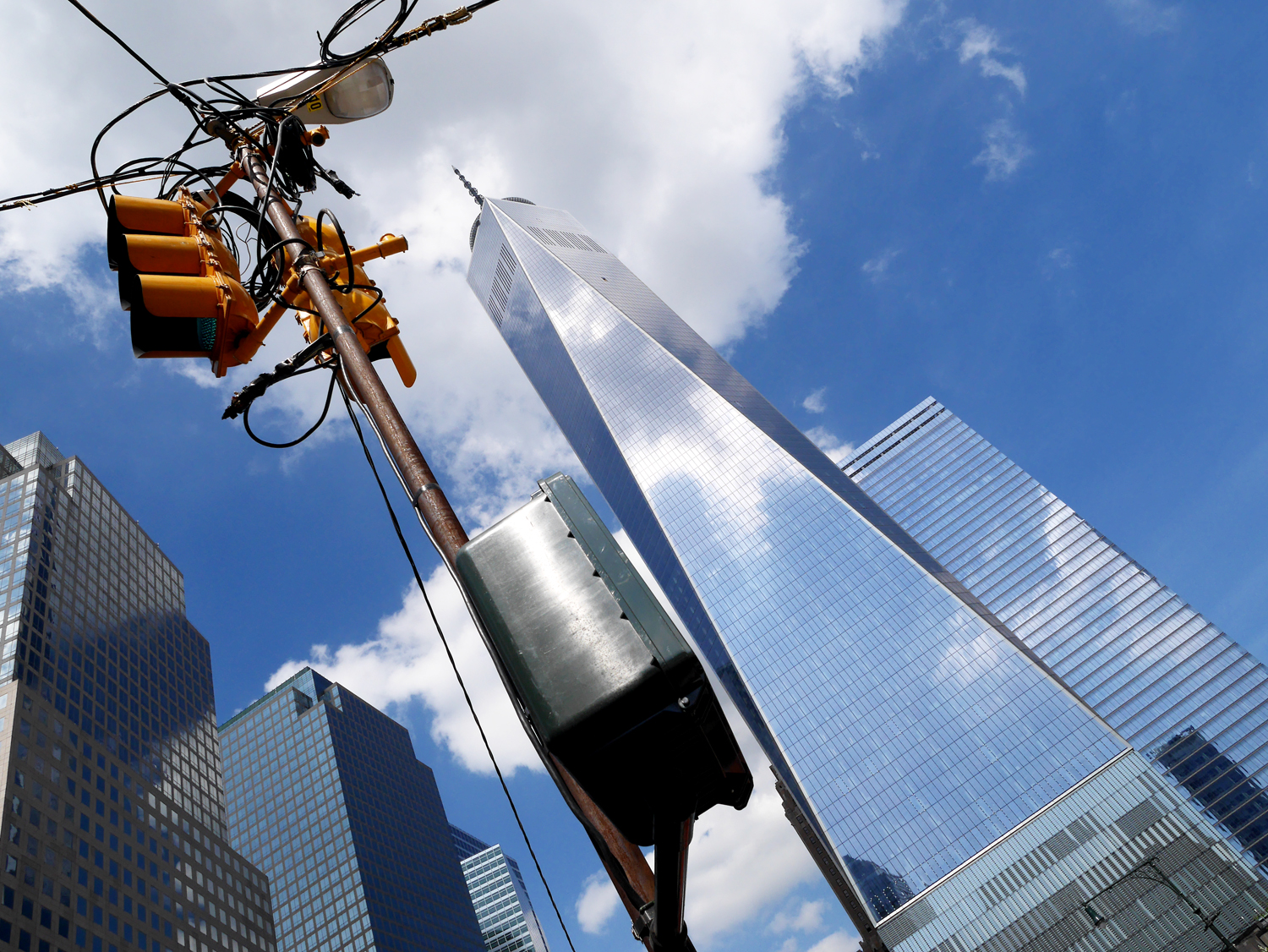 A view of the Freedom Tower in memory of the tragic September 11th ...