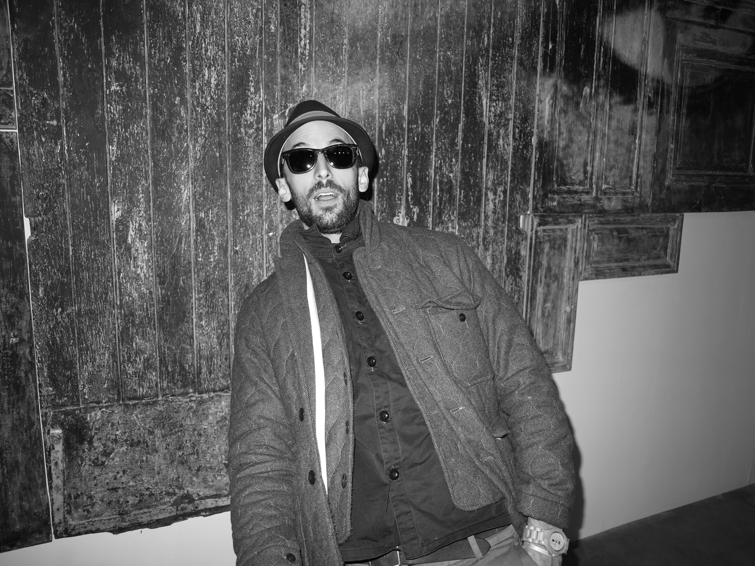 JR at the opening night for his show "Wall & Paper". On view through ...