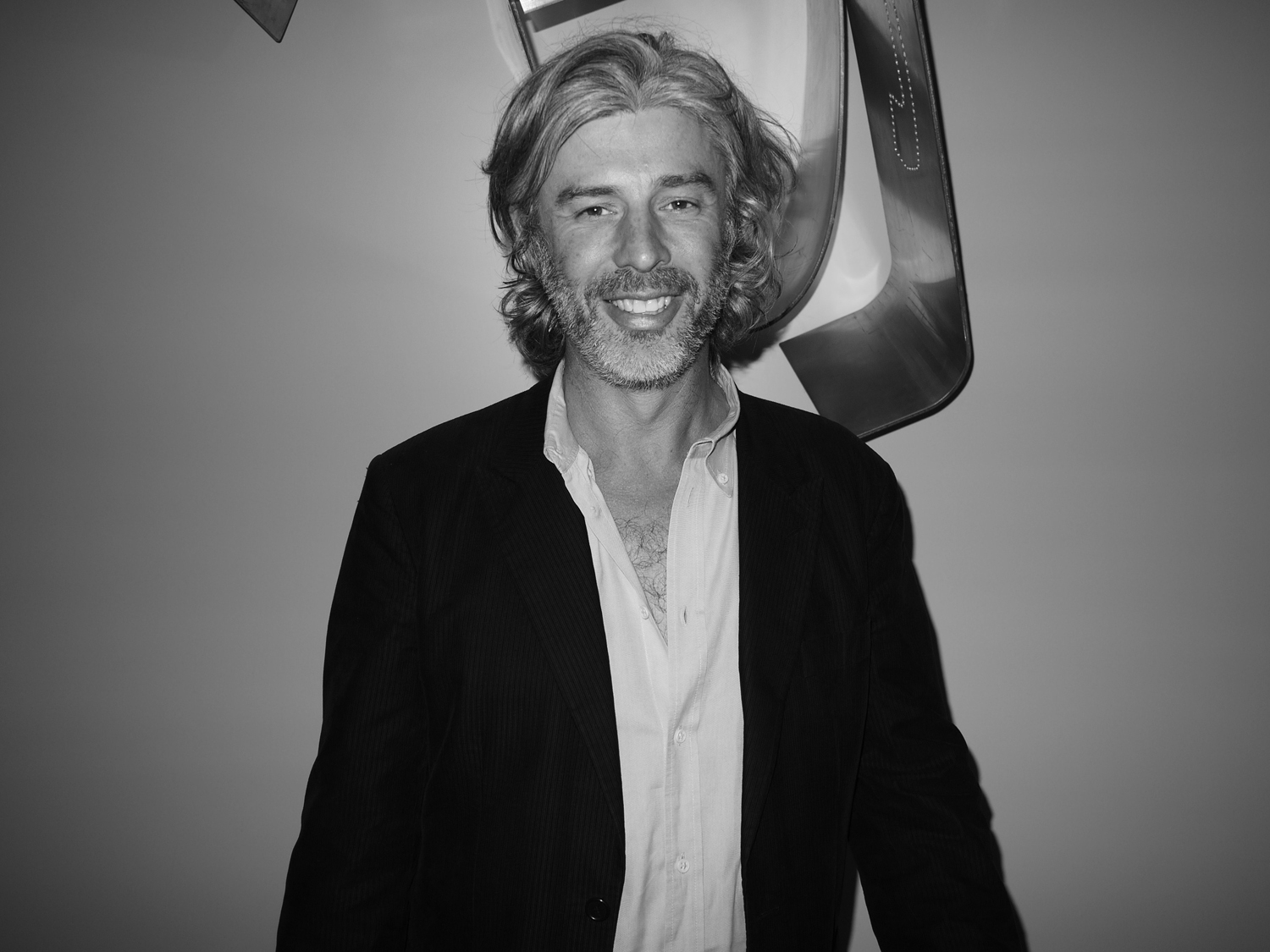 Mark Handforth at the opening of his exhibition Rolling Stop and the ...