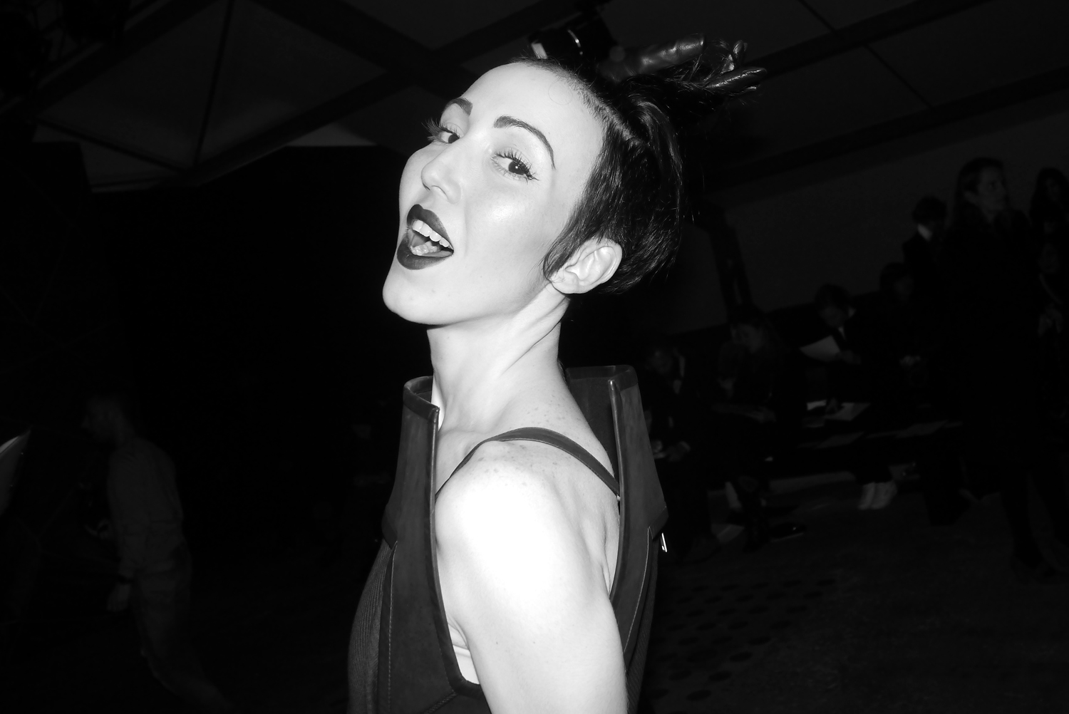 Michelle Harper before the Gareth Pugh F/W 2012 show, Paris. Photo ...