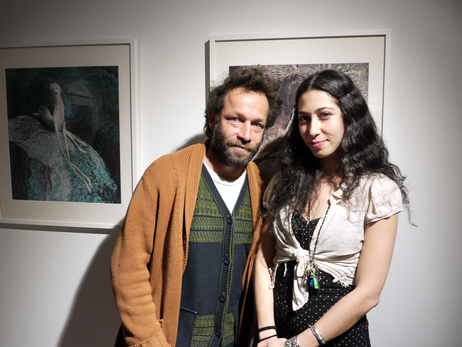 Mark Gonzales and Meryl Smith at the opening of Meryl's show, Cryptids ...