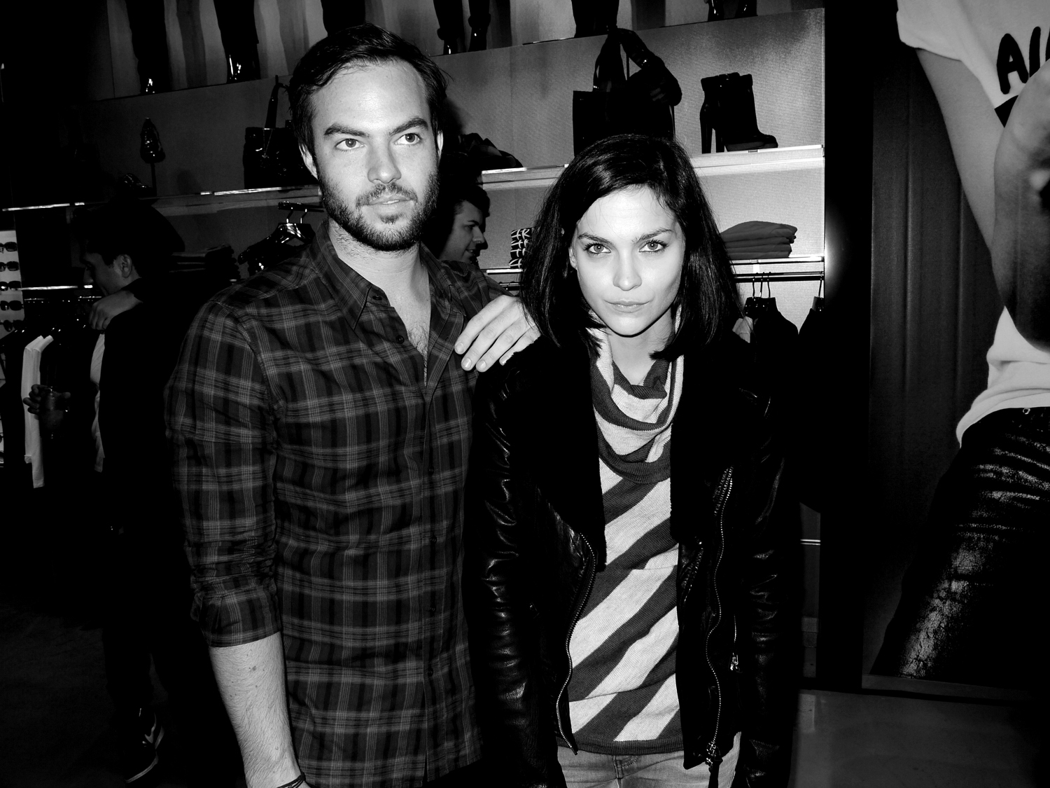 Sebastian Puga and Leigh Lezark at the Armani Jeans Art Basel party ...
