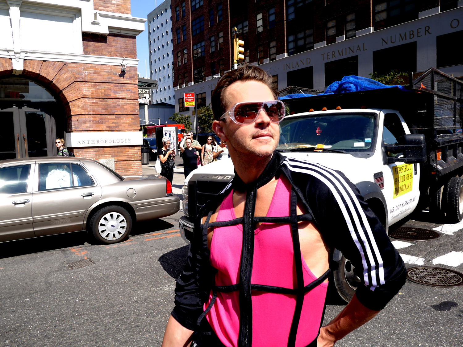 Casey Spooner after the Jeremy Scott S/S 2013 show, New York. Photo ...