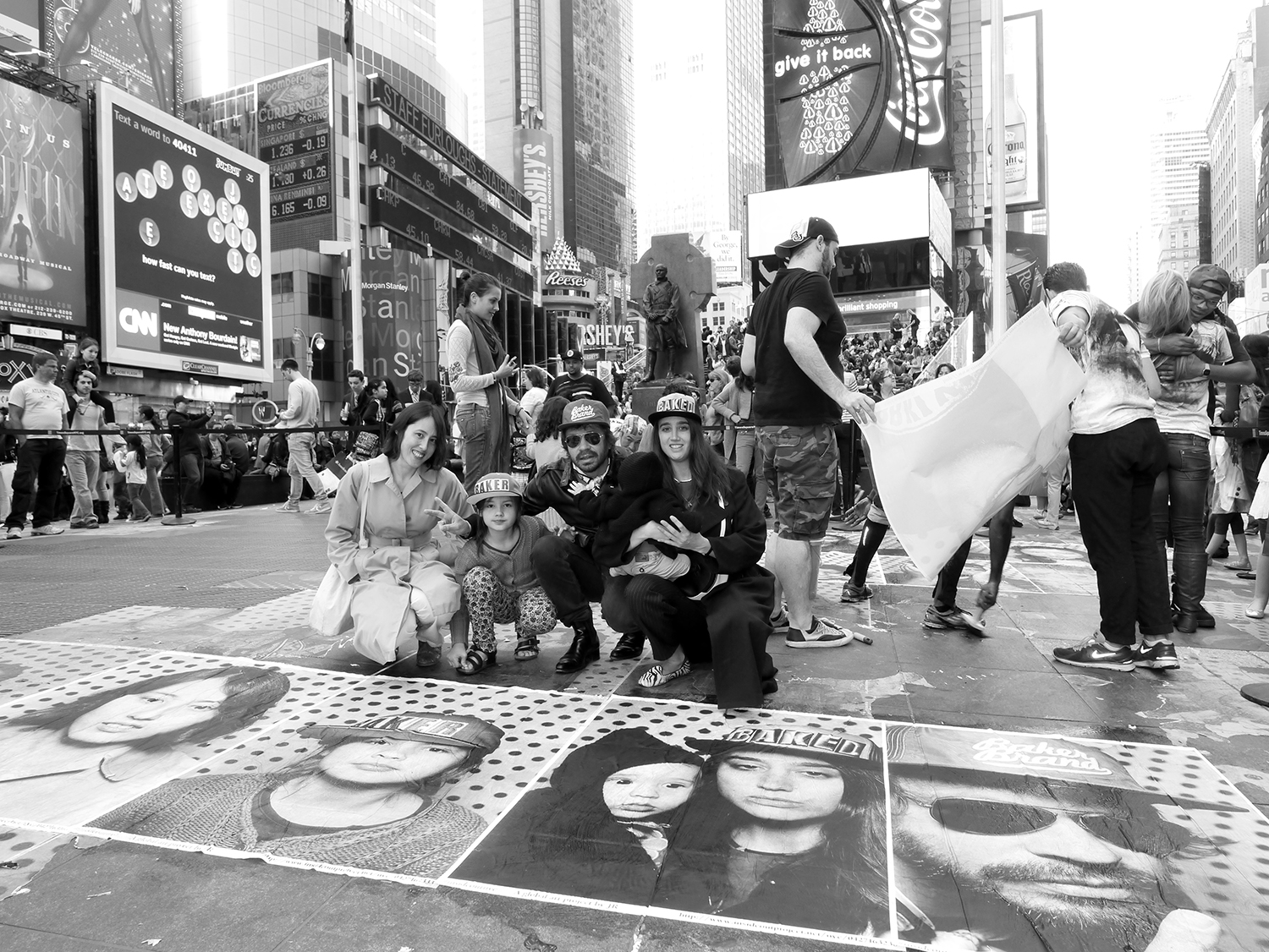 JR's Inside Out Project in Times Square (Part 2), New York - purple ART