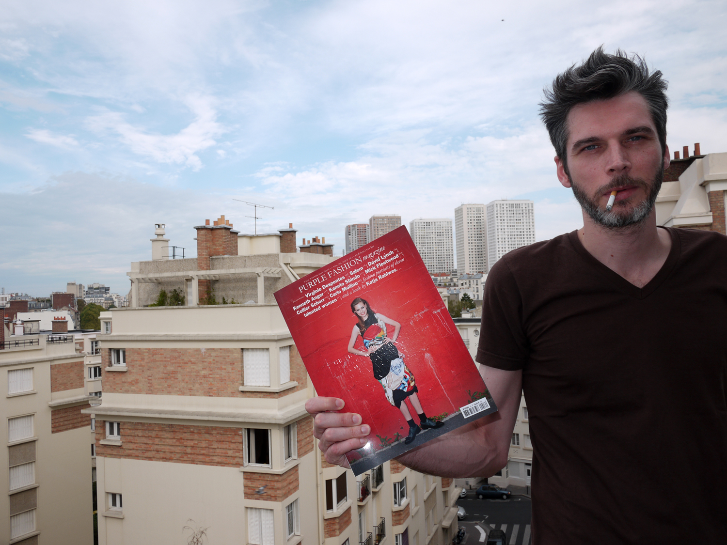 Gianni Oprandi, the designer of Purple, holding the first copy of the ...