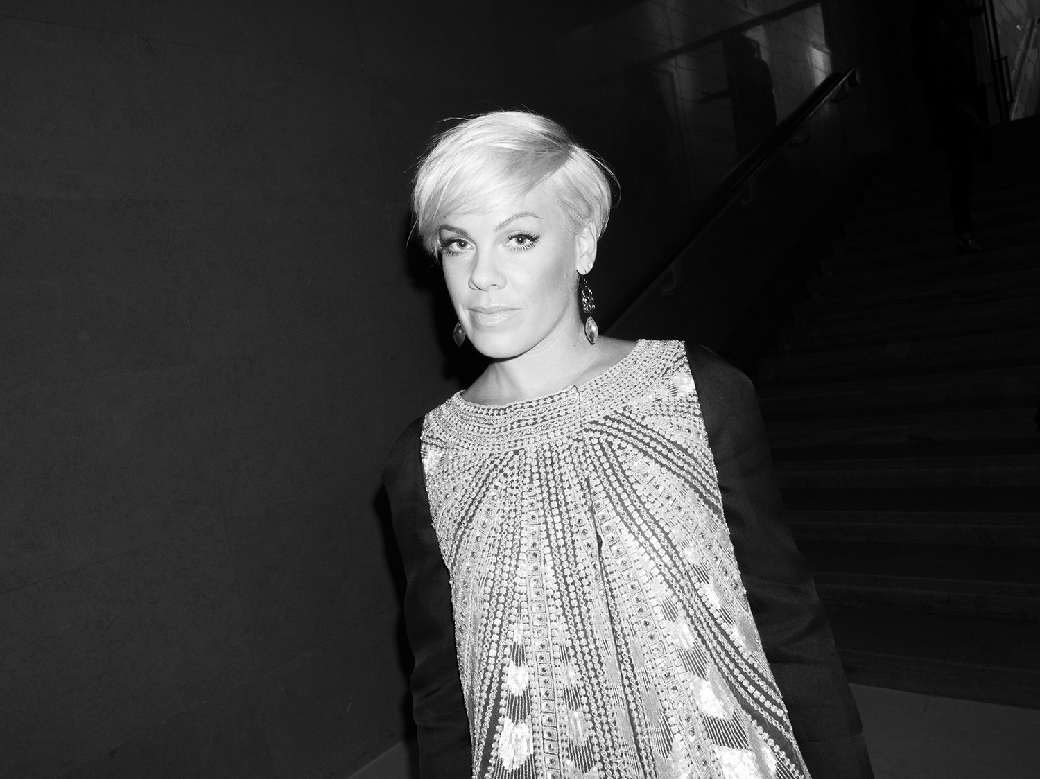 Singer Pink at the Giorgio Armani Privé Haute Couture F/W 2014/15 show ...