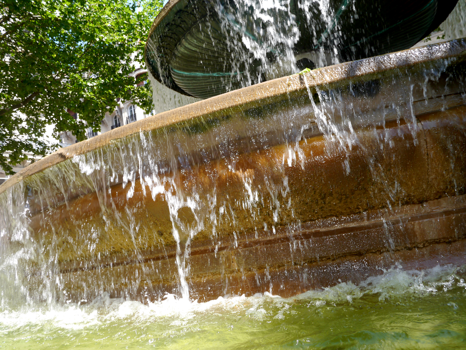 A Fountain on Avenue de L'opera outside of Comedie Francaise, Paris ...
