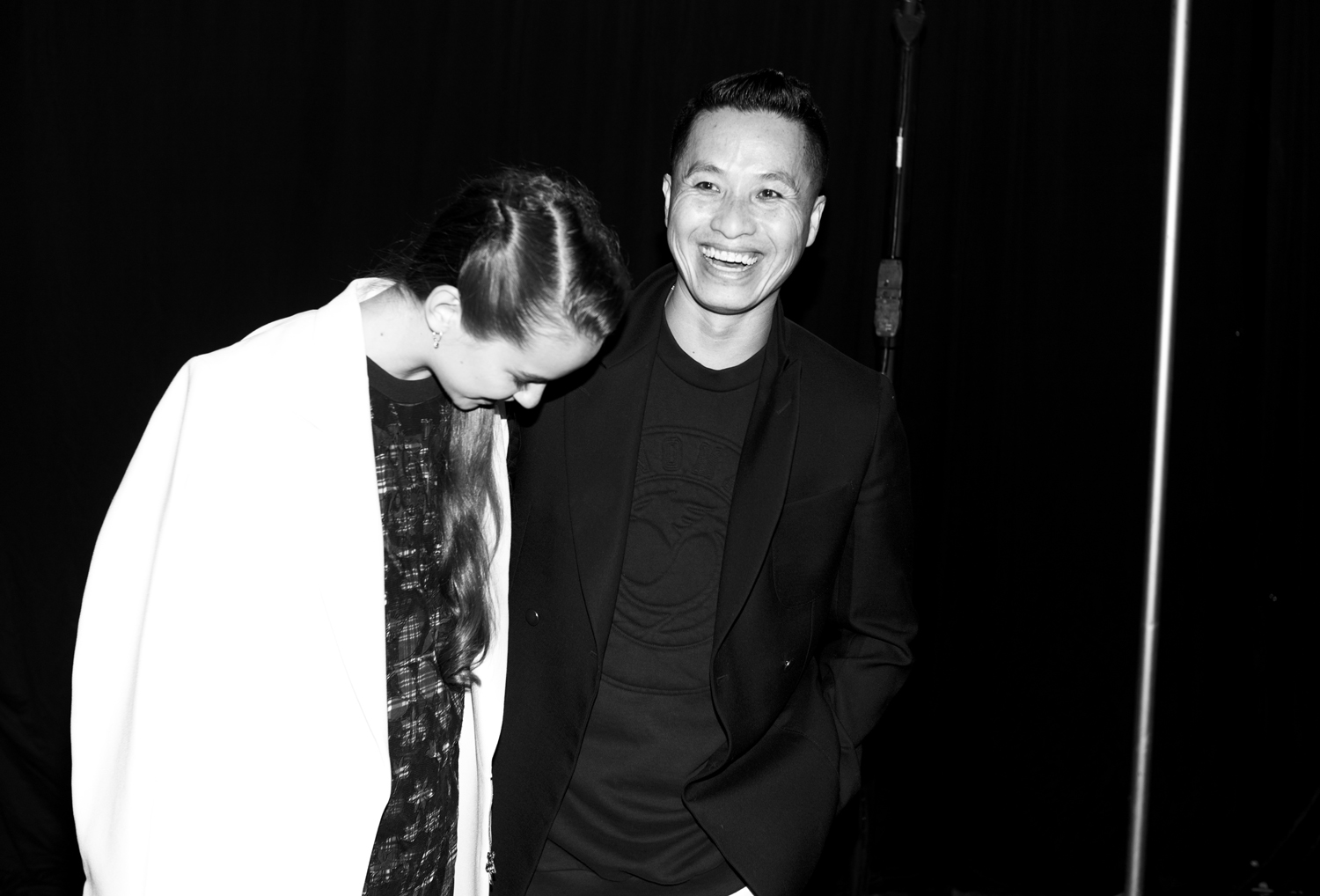 Phillip Lim and a friend after his show, New York. Photo Skylar ...