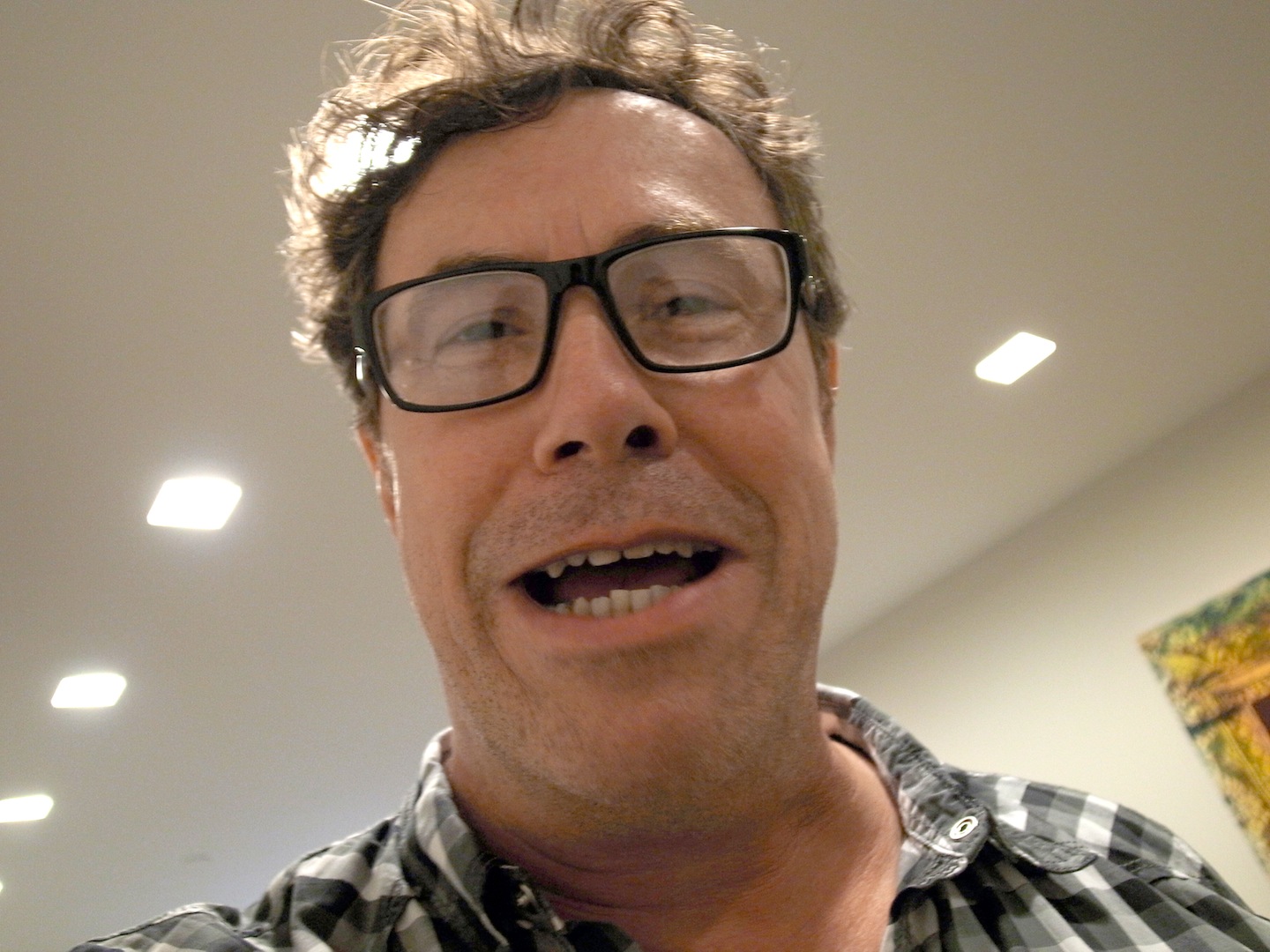 A portrait of Mark Flood at the preview of his new exhibition The ...