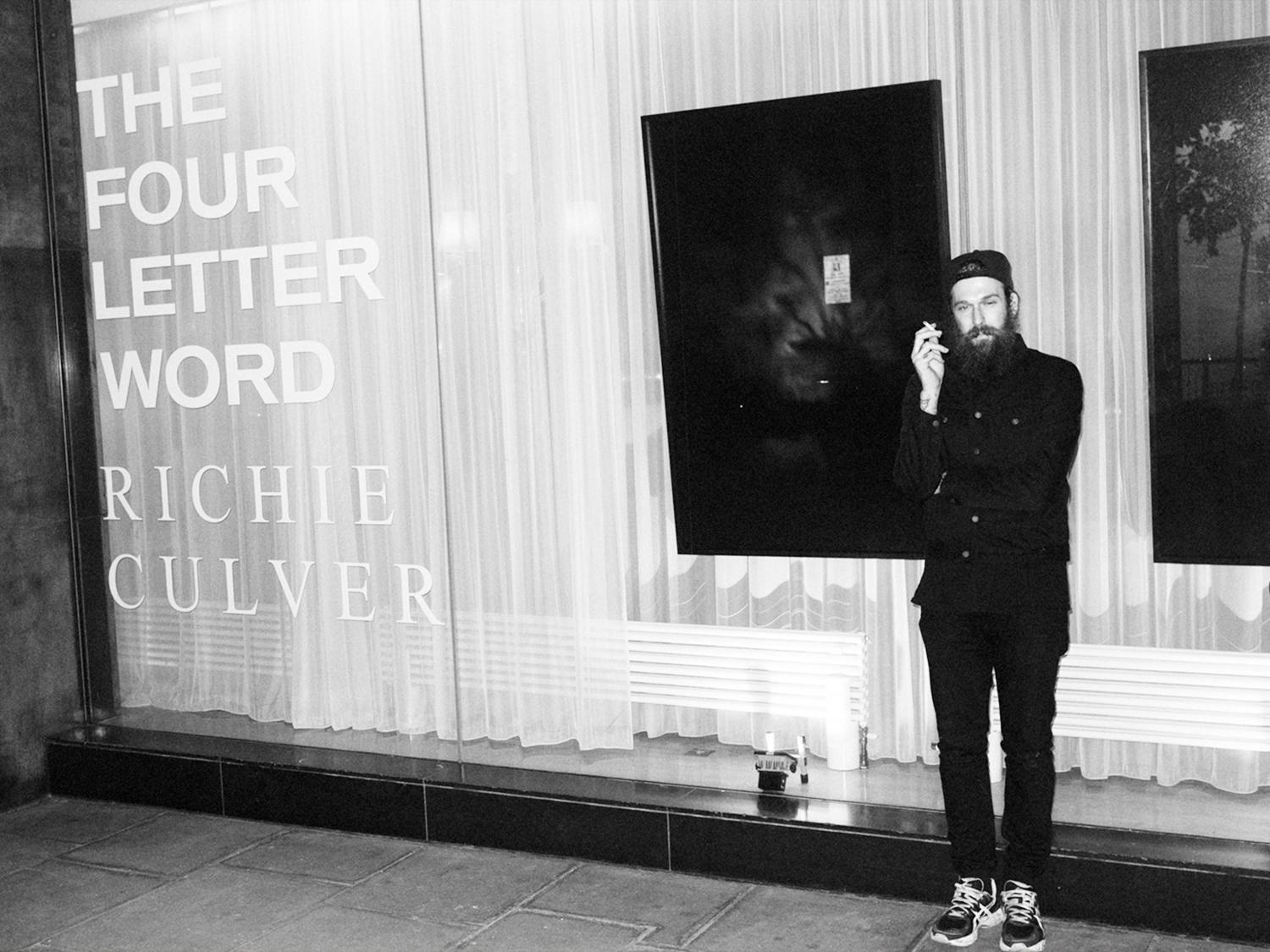 Richie Culver outside his exhibition "The Four Letter Word" at ...