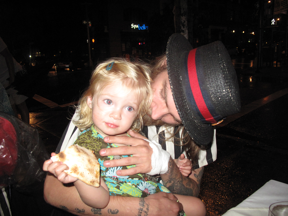 Dash Snow with his daughter Secret, New York. Photo Rachel Chandler ...