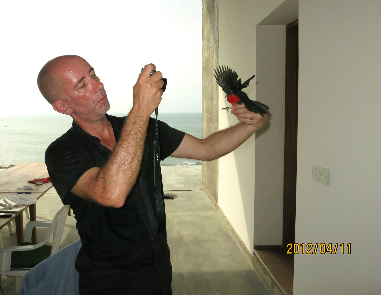 The artist Carsten Holler in his house in Ghana. Photo Naomi Itkes ...