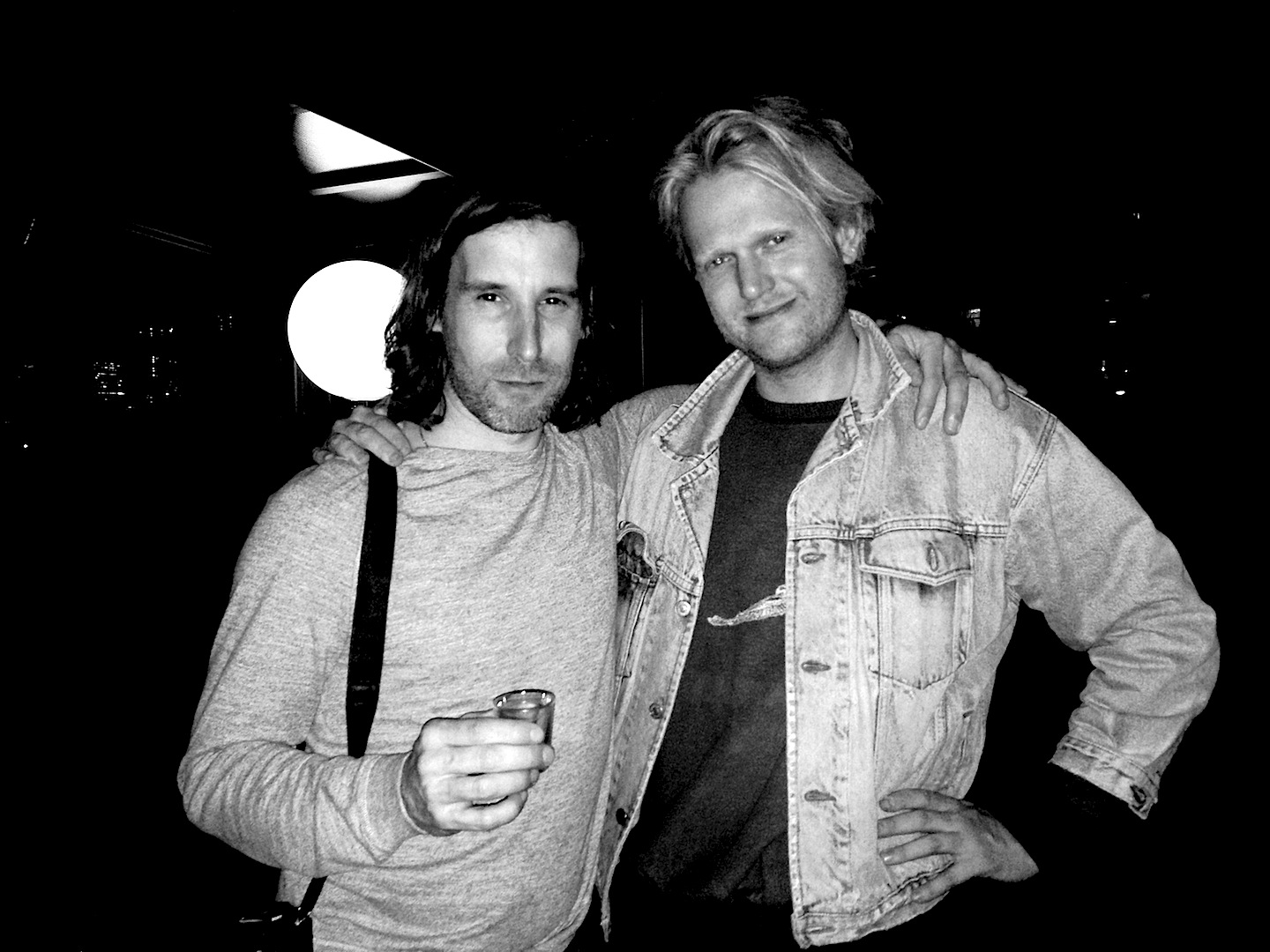 Artist Olaf Breuning celebrating the opening of his latest exhibition ...