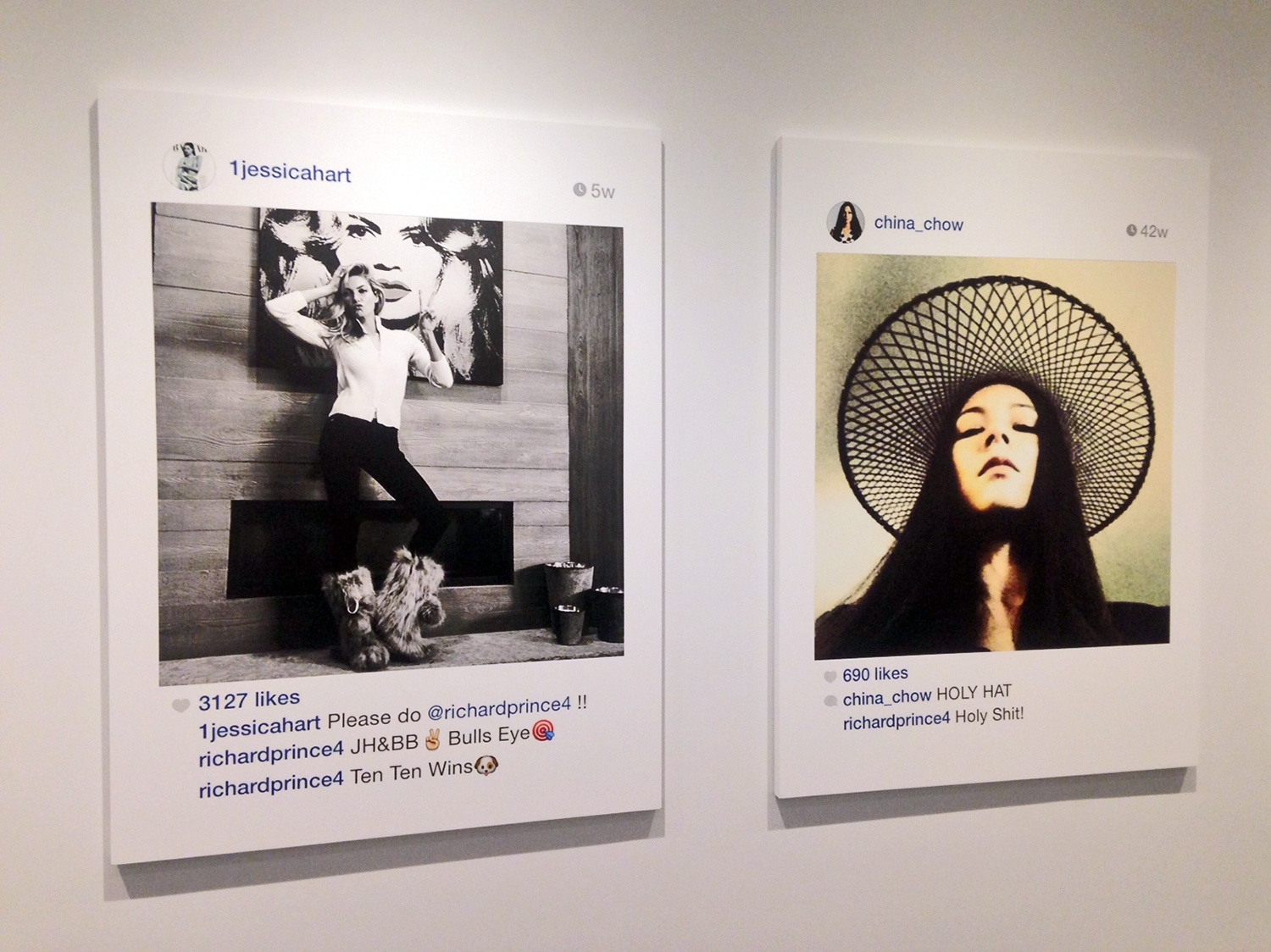 Ricard Prince "New Portrait" at Gagosian Gallery, New York - purple ART