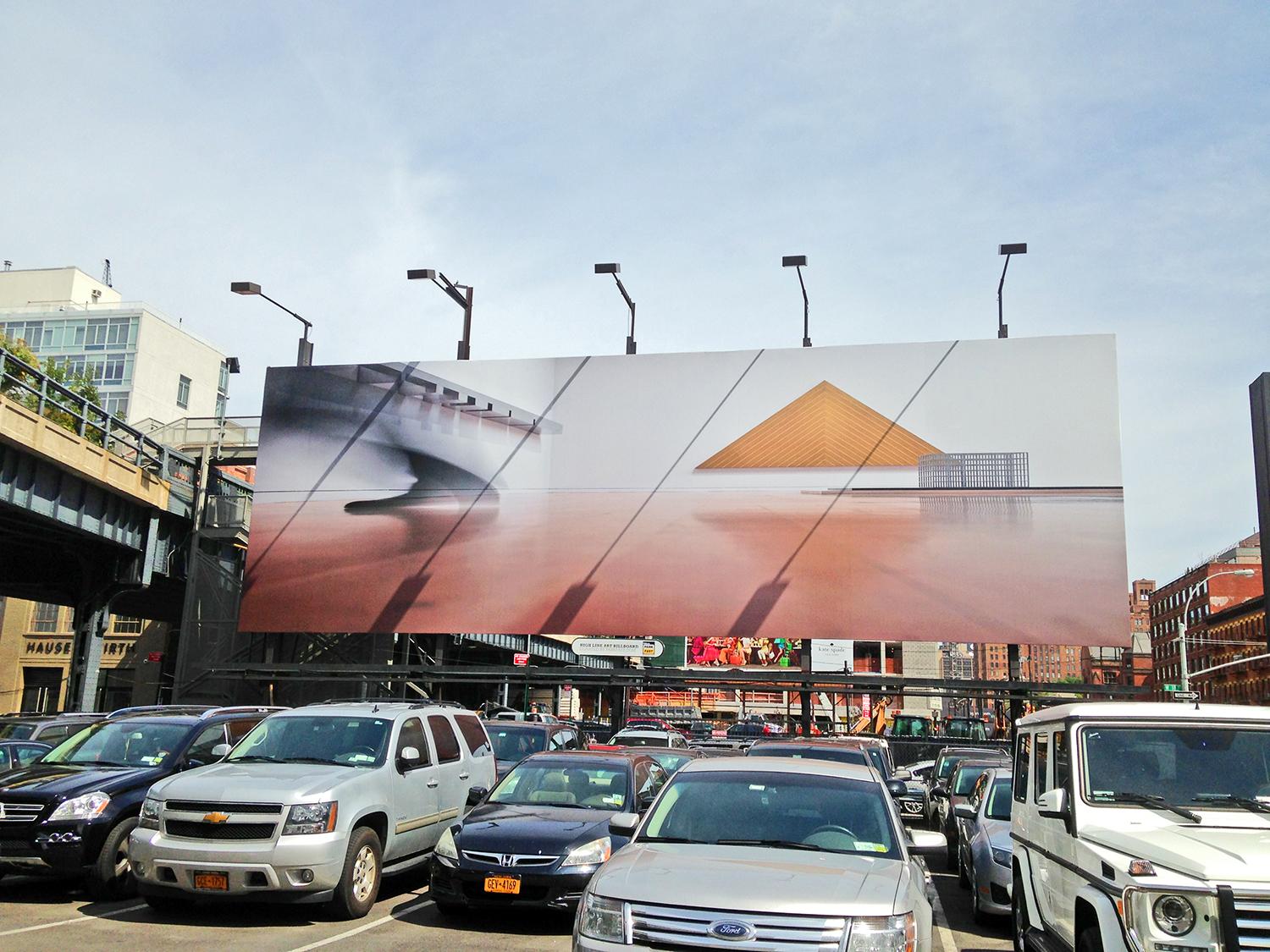 Artist Louise Lawler's billboard “Triangle (Adjusted to fit)” for the ...