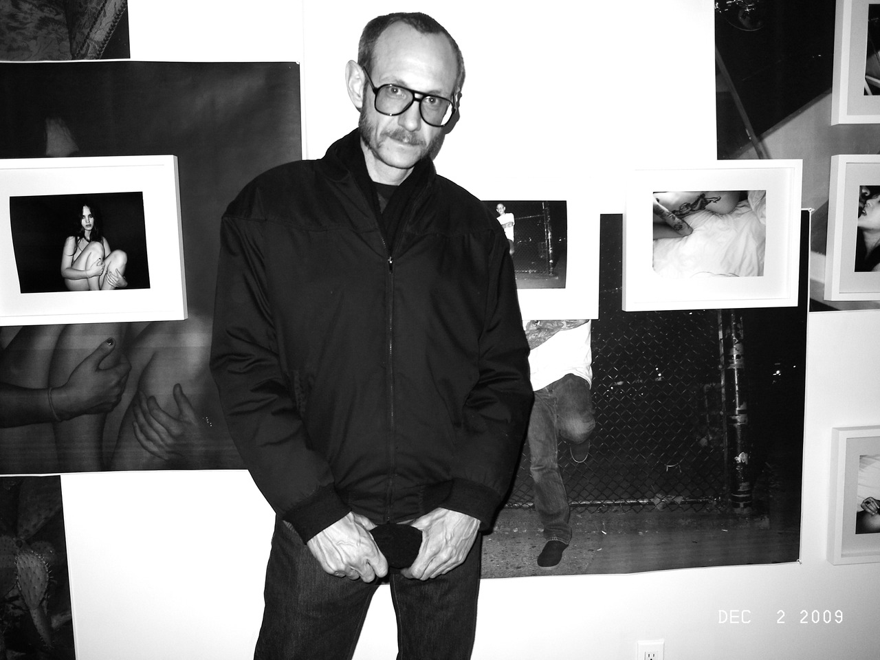 Terry Richardson in front of his portrait in my photo show, Half ...