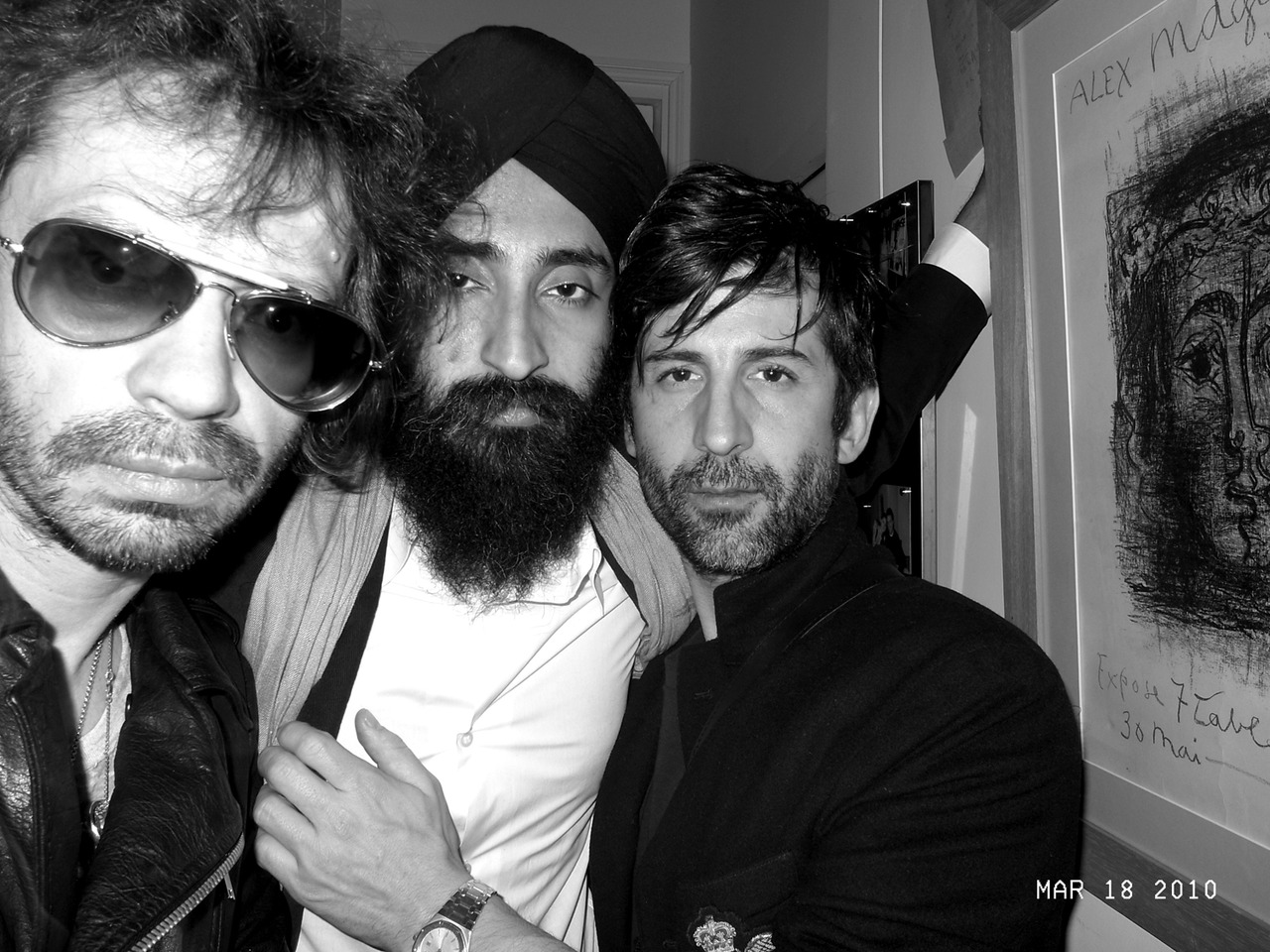 Olivier Zahm, André Saraiva and Waris at Jennifer Eymere’s birthday ...