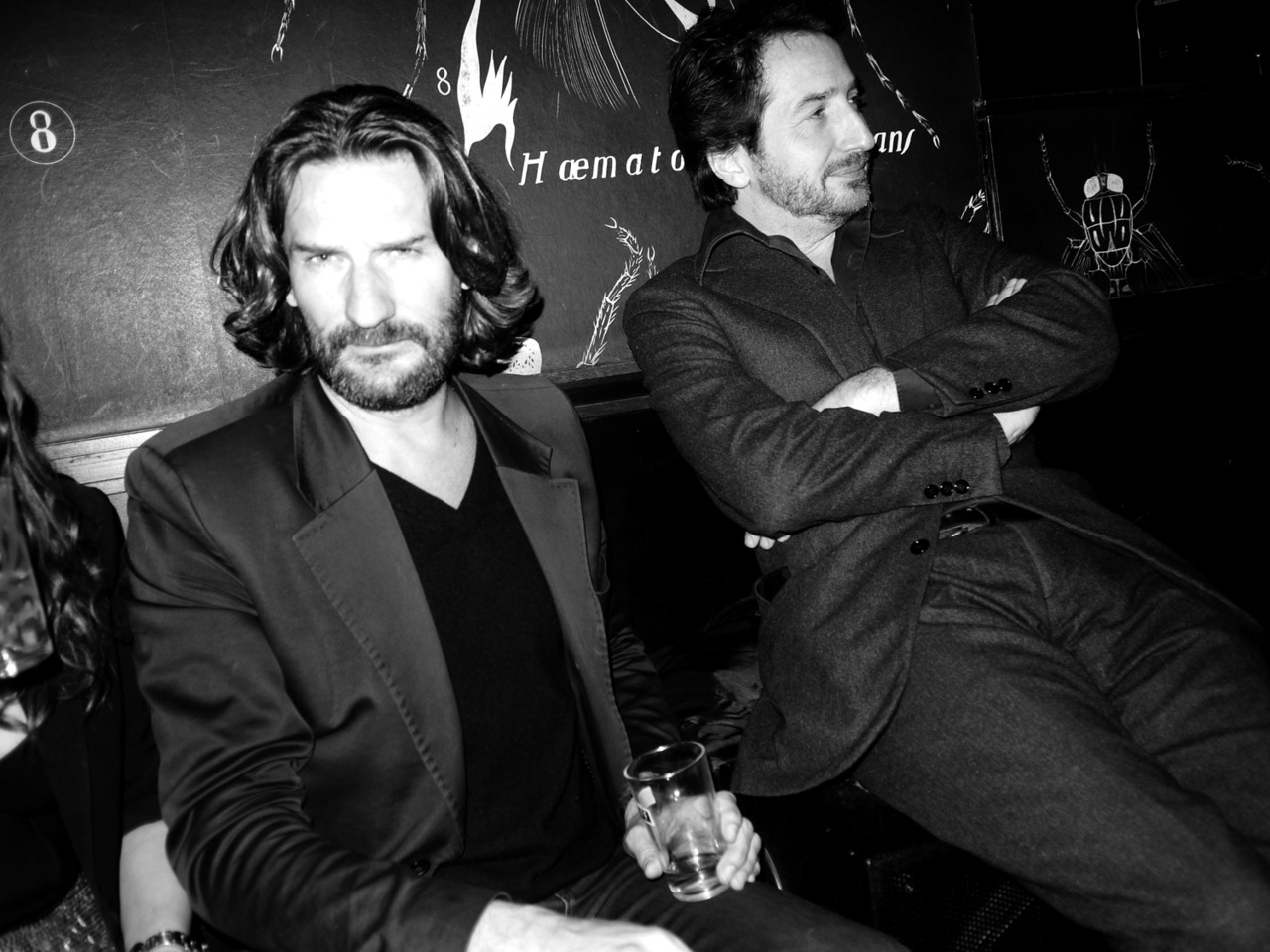 French night owls Frederic Beigbeder (writer) and Edouard Baer ...