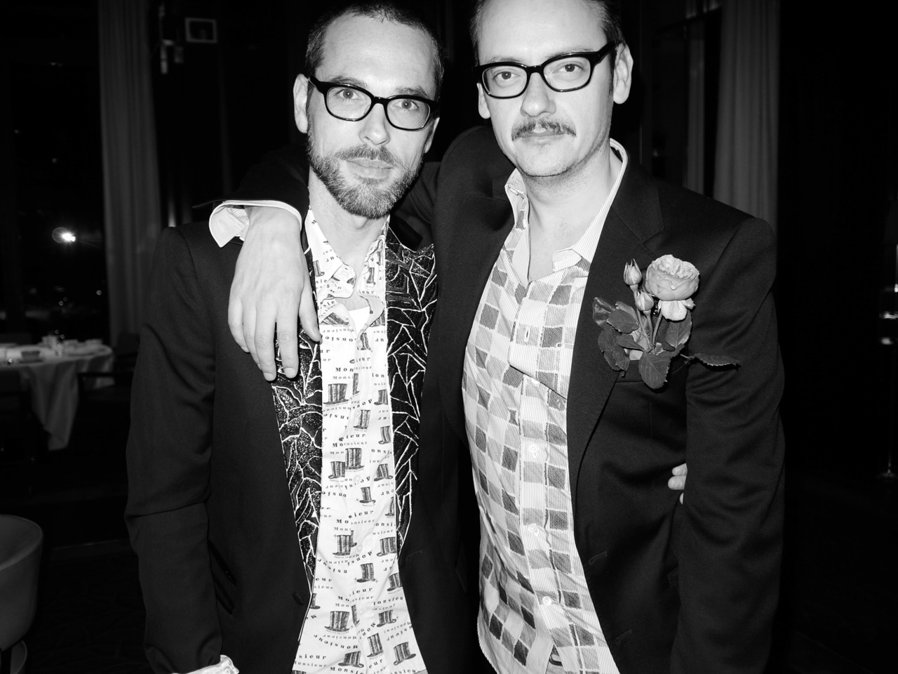 Viktor and Rolf at their dinner, celebrating their fall/winter 2011, at ...