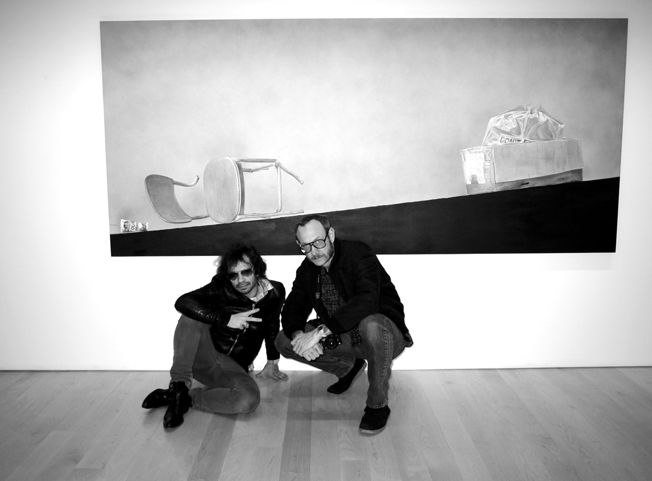 Olivier Zahm and Terry Richardson at Ed Ruscha’s show Psycho Spaghetti ...