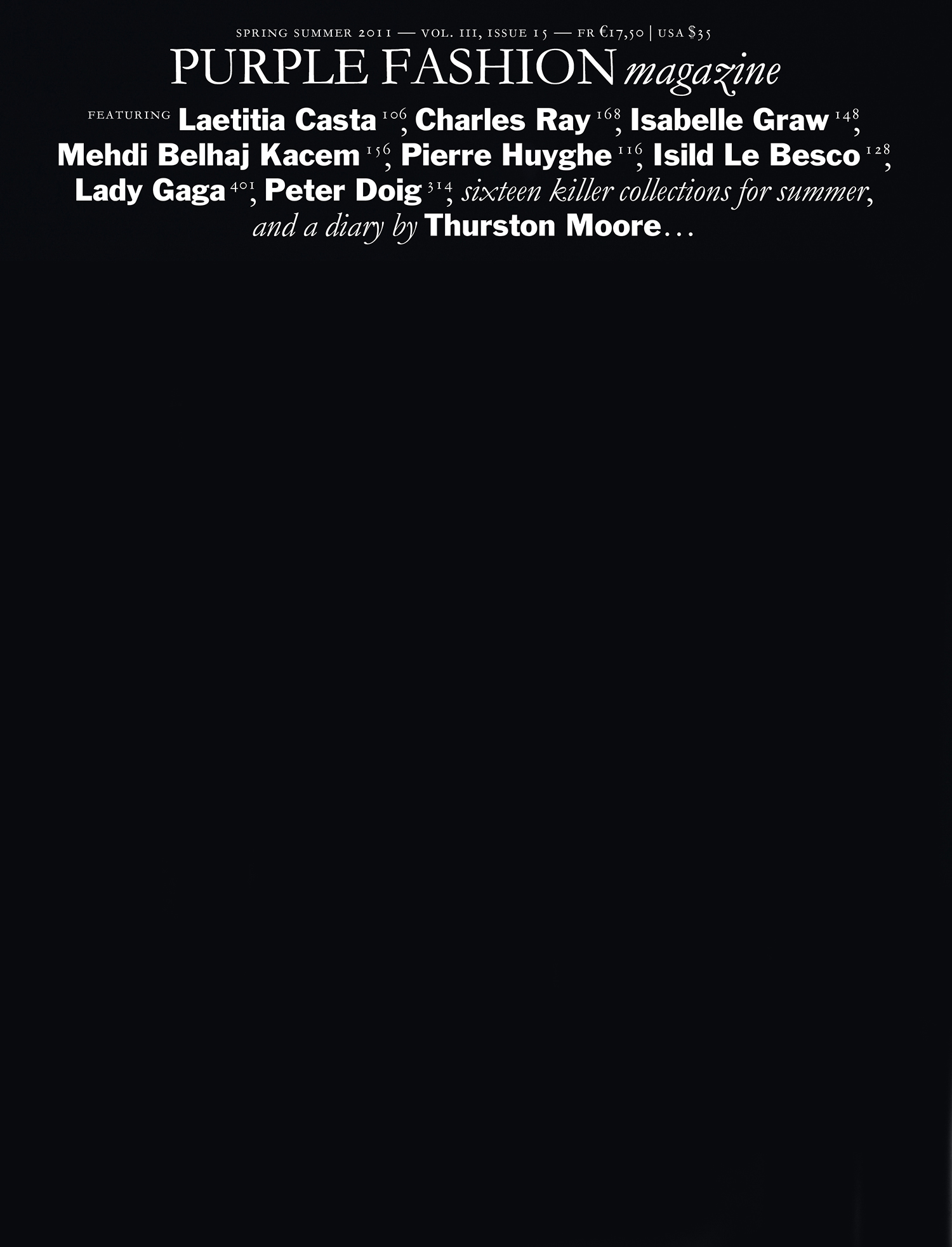 S/S 2011 issue 15 - purple MAGAZINE