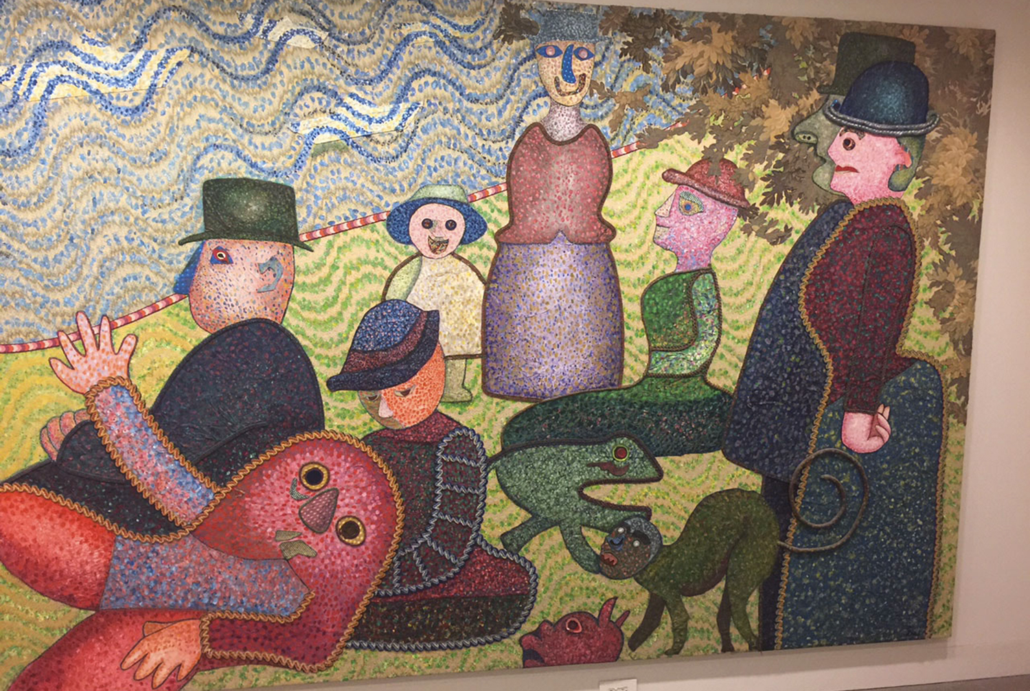 Enrico Baj exhibition at Luxembourg & Dayan Gallery, New York - purple ART