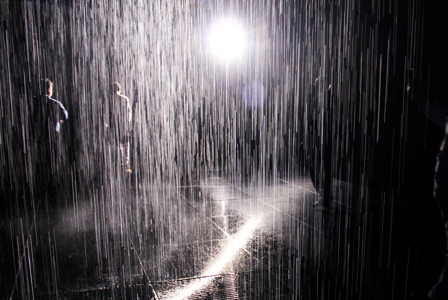 Random International "Rain Room" installation at LACMA, Los Angeles ...