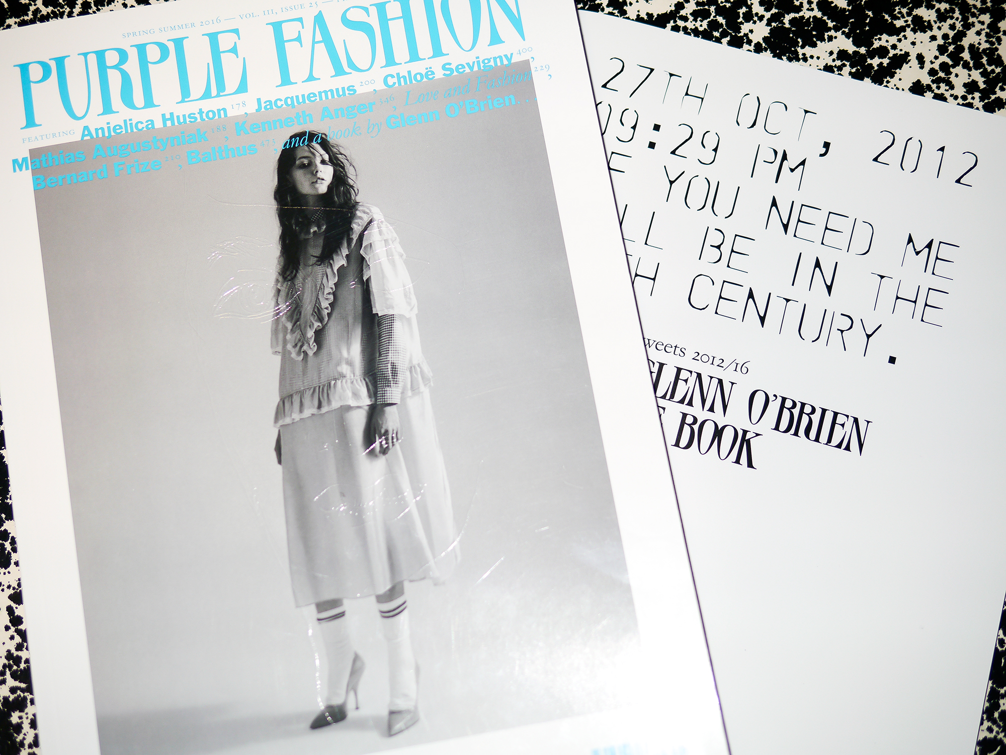 An advanced copy of the new issue of Purple Fashion magazine #25. Out ...