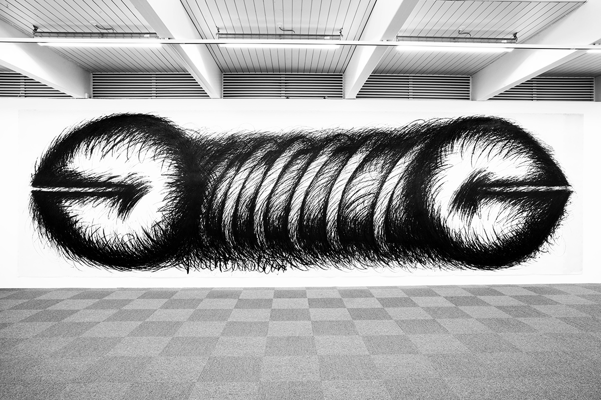 "Horizontal" by Judith Bernstein at her solo exhibition at Kunsthall ...