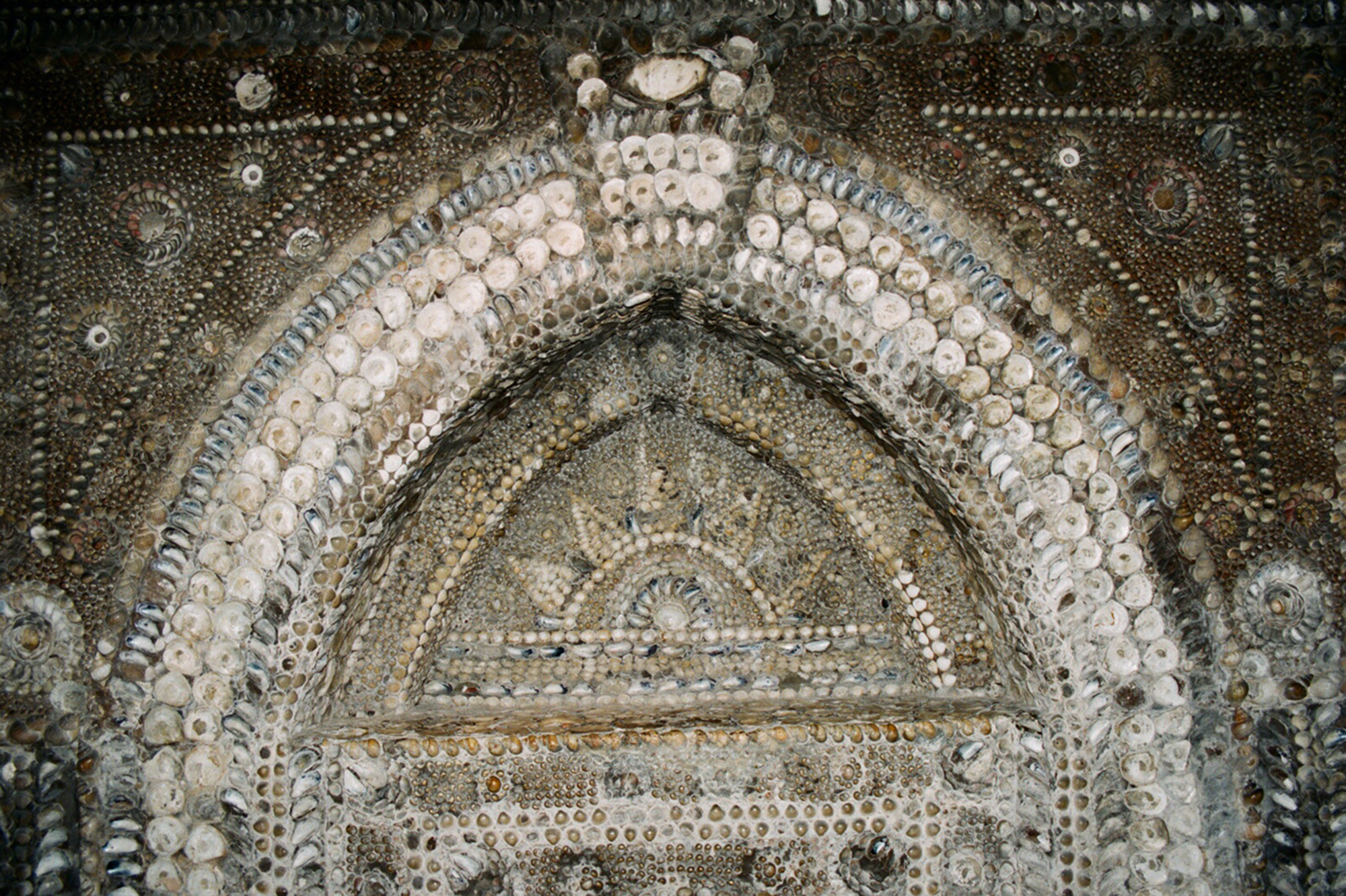 A view inside the Shell Grotto in Margate, Kent - purple TRAVEL