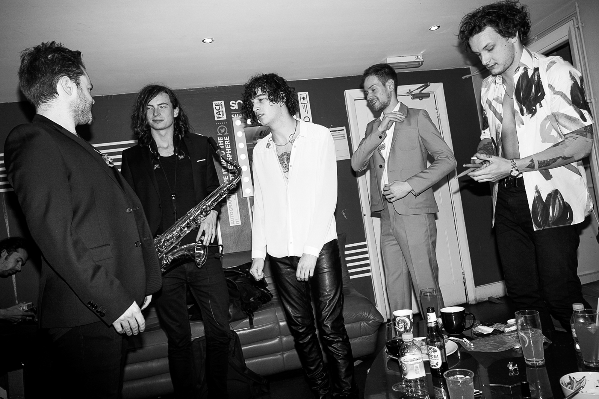The English rock band The 1975 backstage at O2 Academy Brixton, London ...