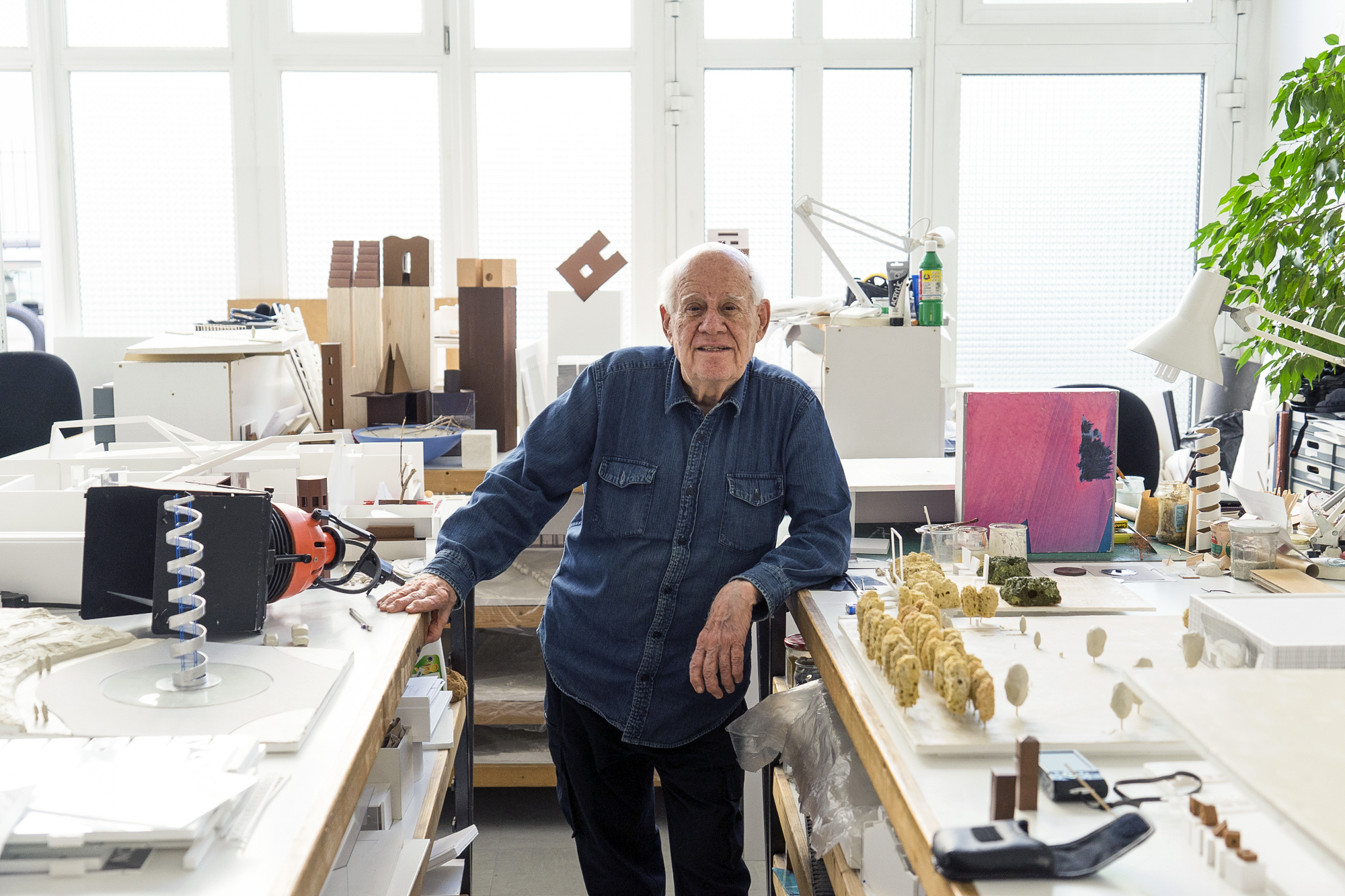 Dani Karavan studio visit, Paris - purple ART