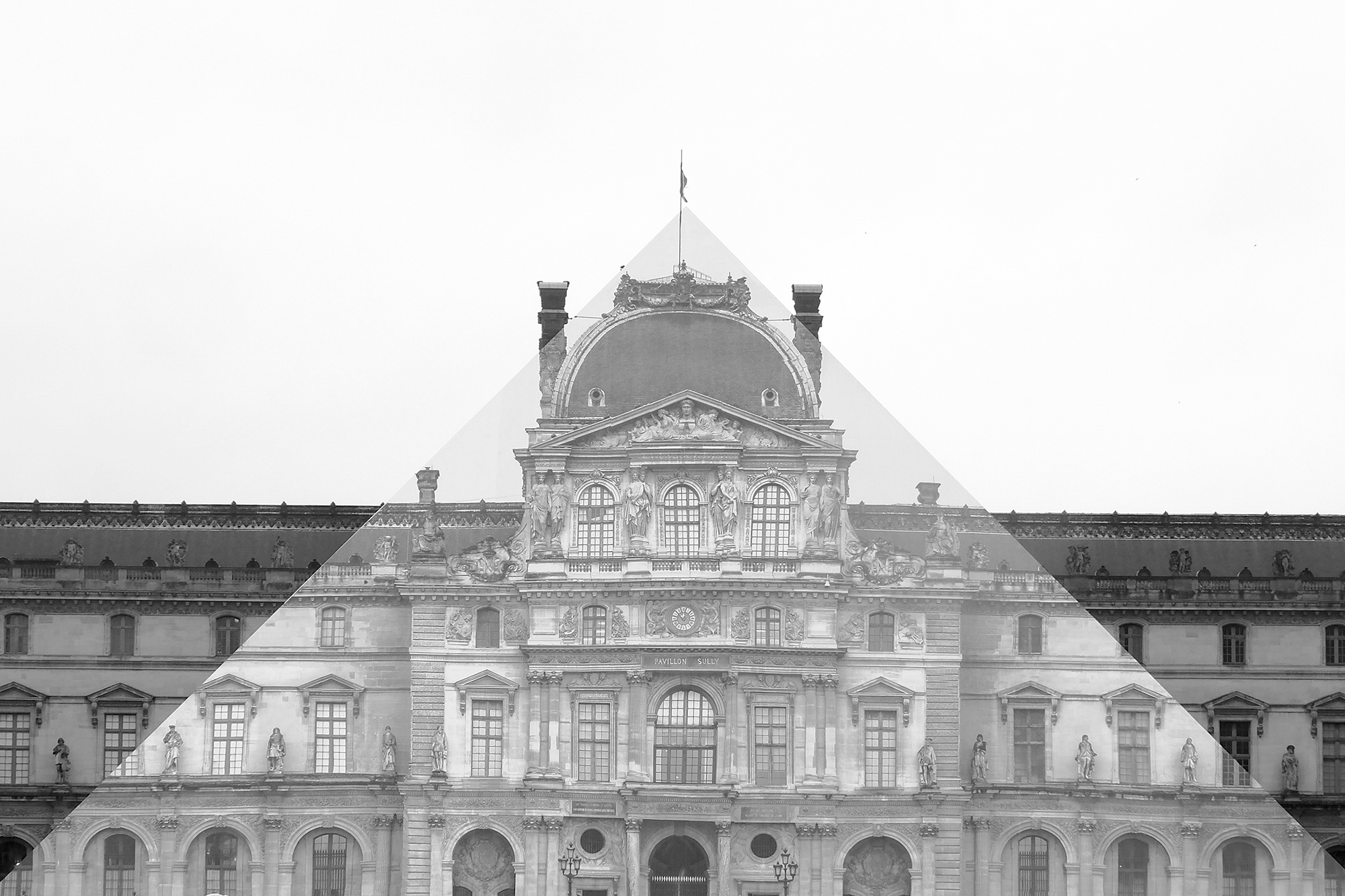 JR's installation on the Louvre Pyramid, Paris - purple ART