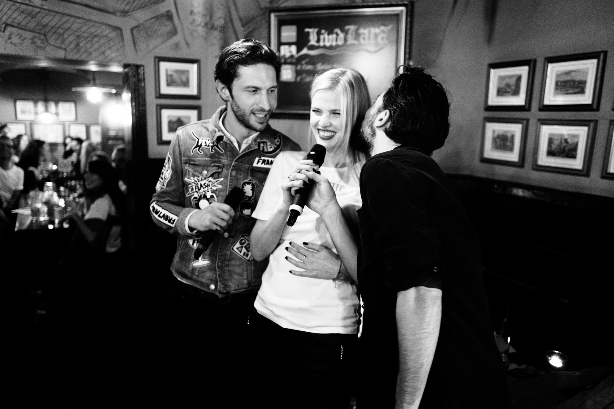 Lara Stone x Frame Pub Quiz at Punchbowl, London - purple NIGHT