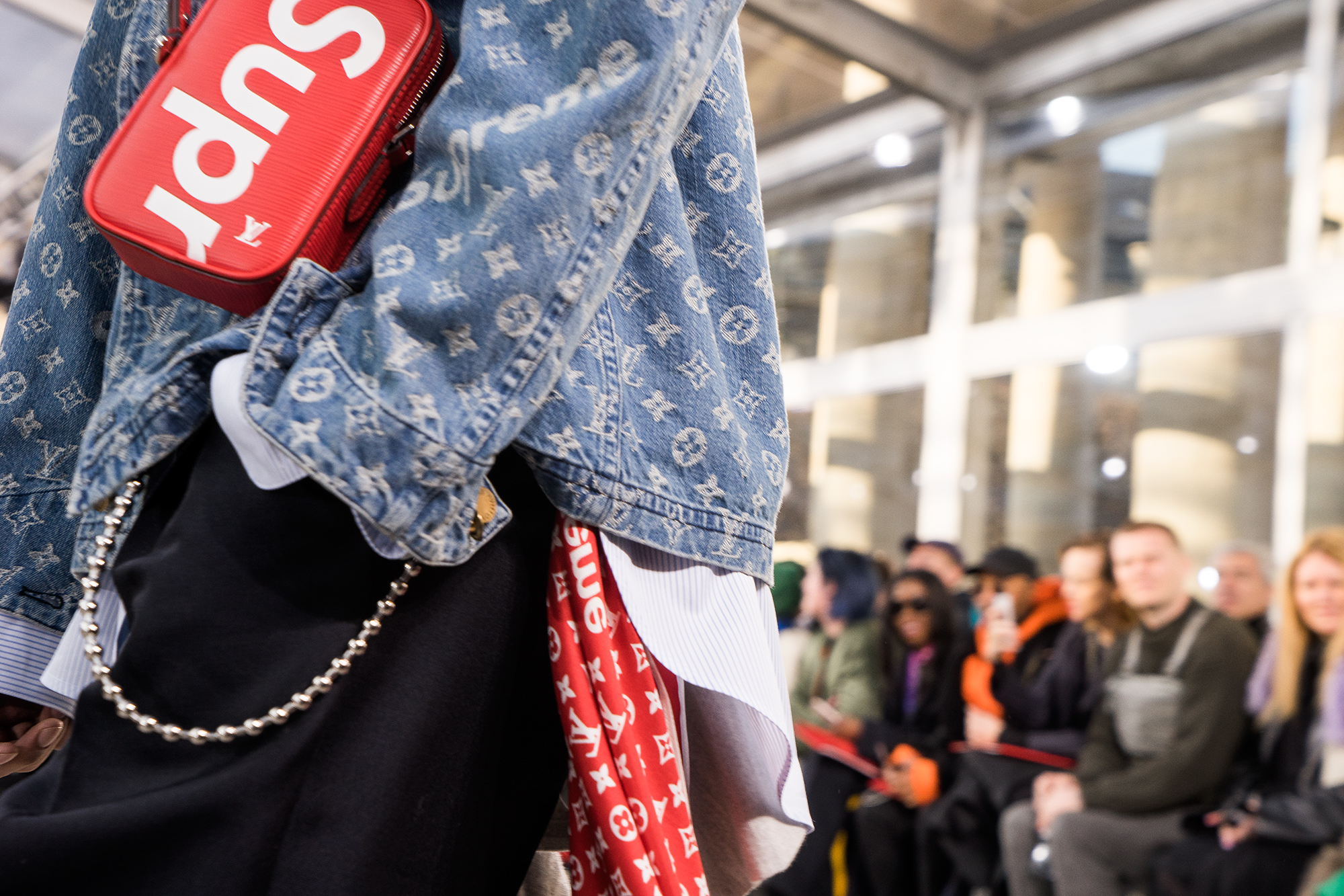 Louis Vuitton x Supreme Men's F/W 2017 show at Domaine du Palais Royal ...