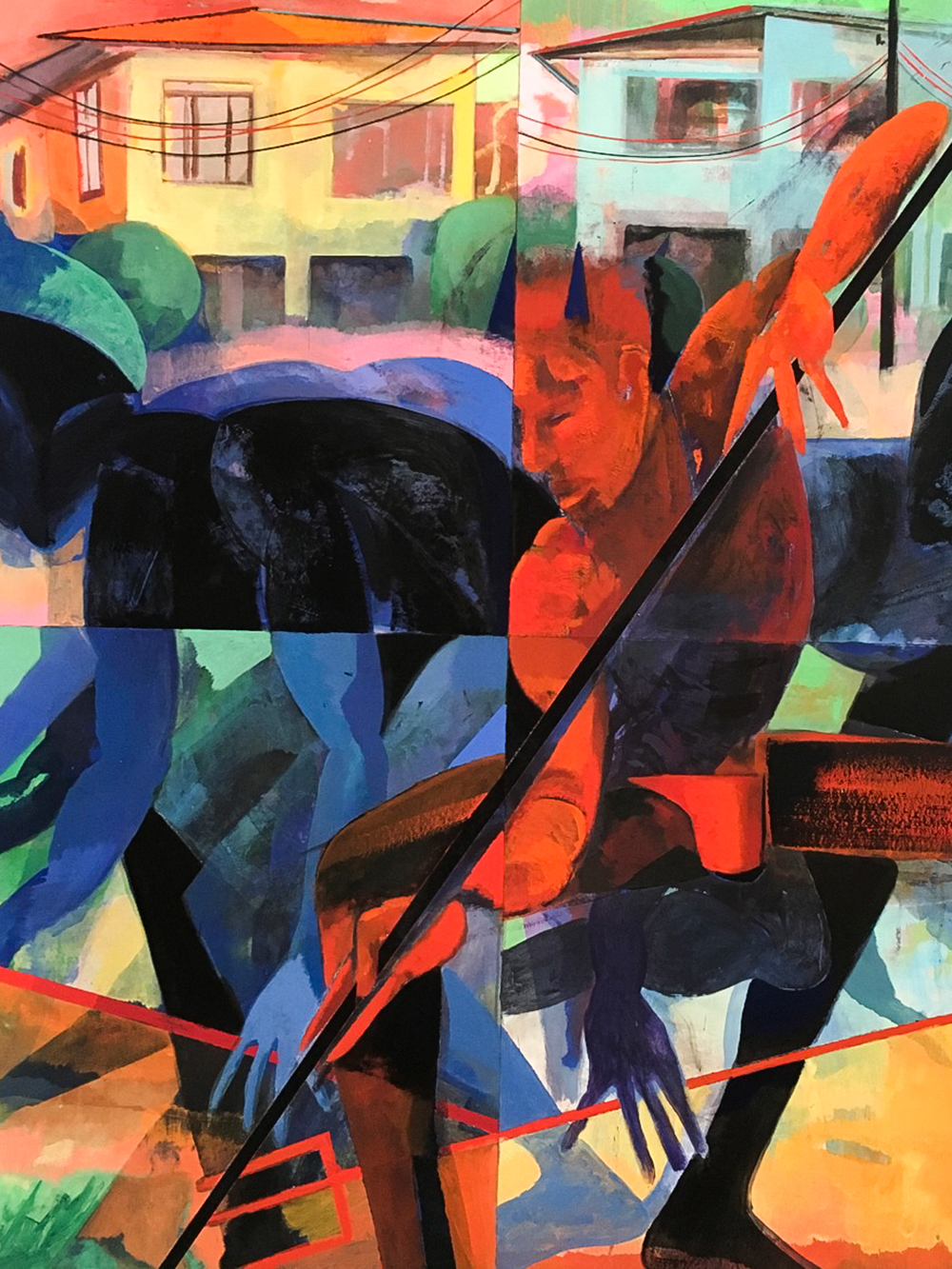 Che Lovelace "Paintings" exhibition at Half Gallery, New York - purple ART