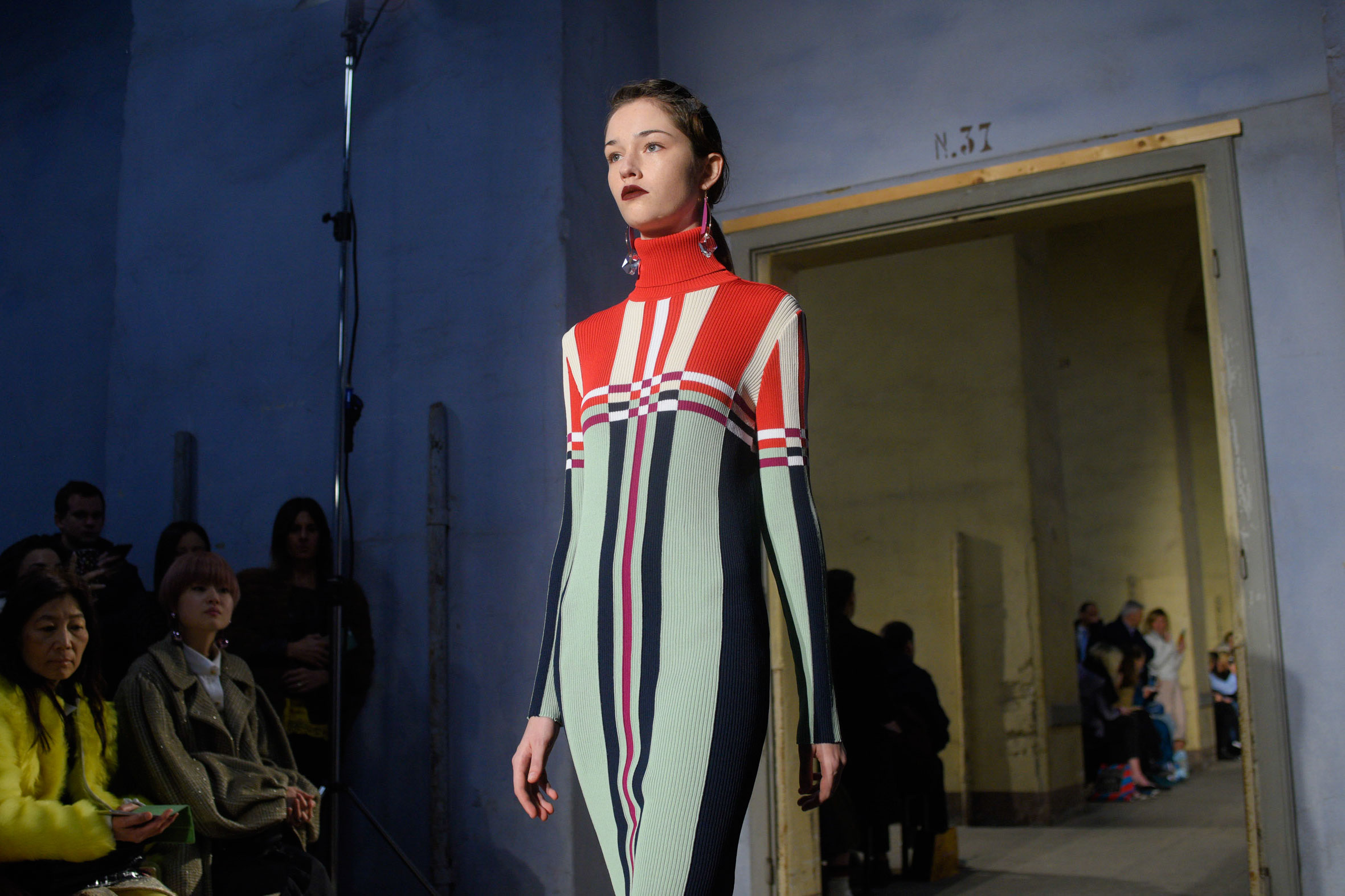 Arthur Arbesser F/W 2017 show at Via Vincent Monti, Milan - purple FASHION