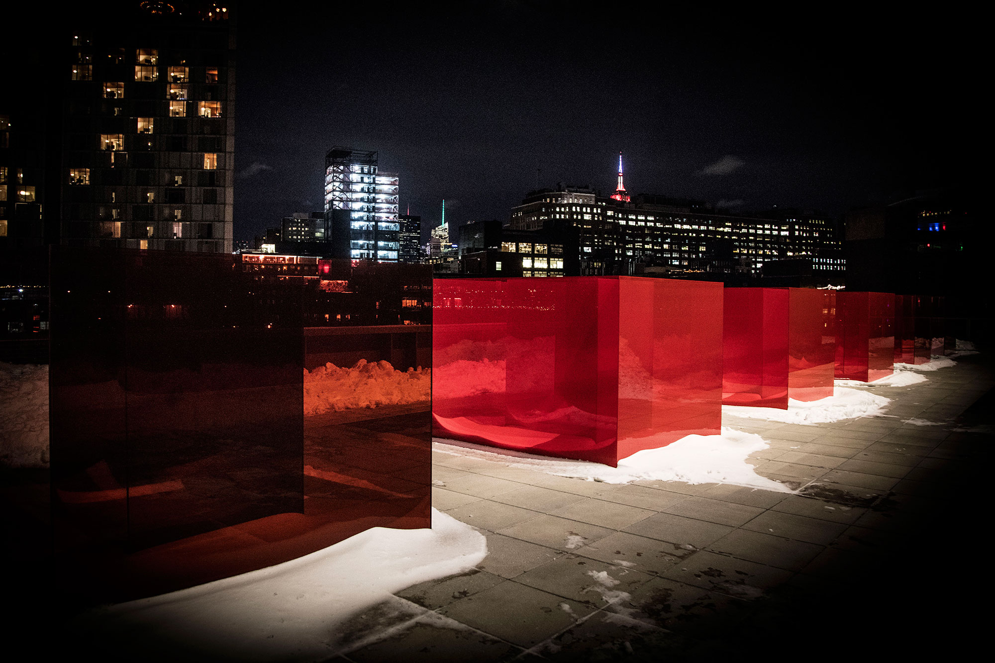 An exploration of the color red through the laminated glass sculptures ...