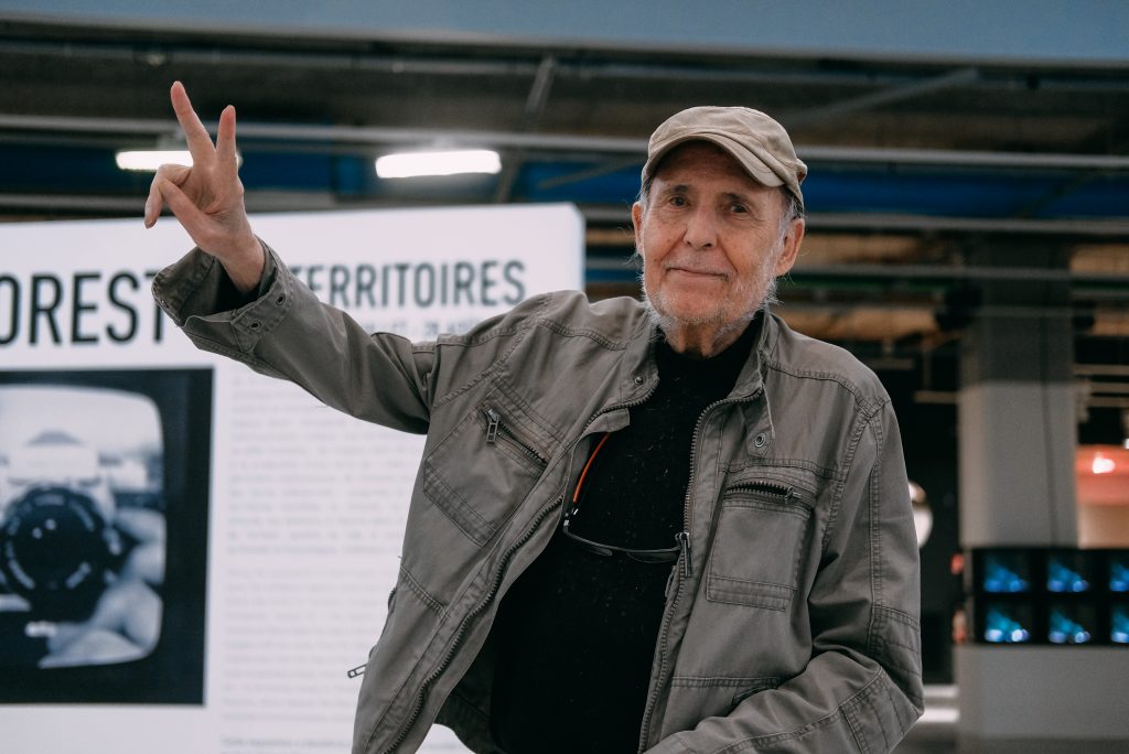 Fred Forest exhibition opening at Centre Pompidou, Paris - purple ART